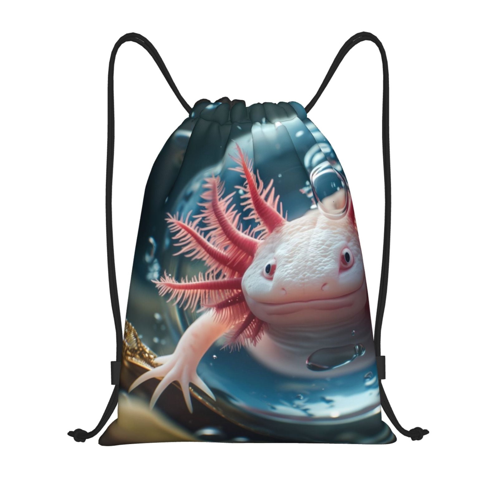 Bingfone Bubbles Axolotl Fantasy Drawstrings Backpacks Bags for Men ...