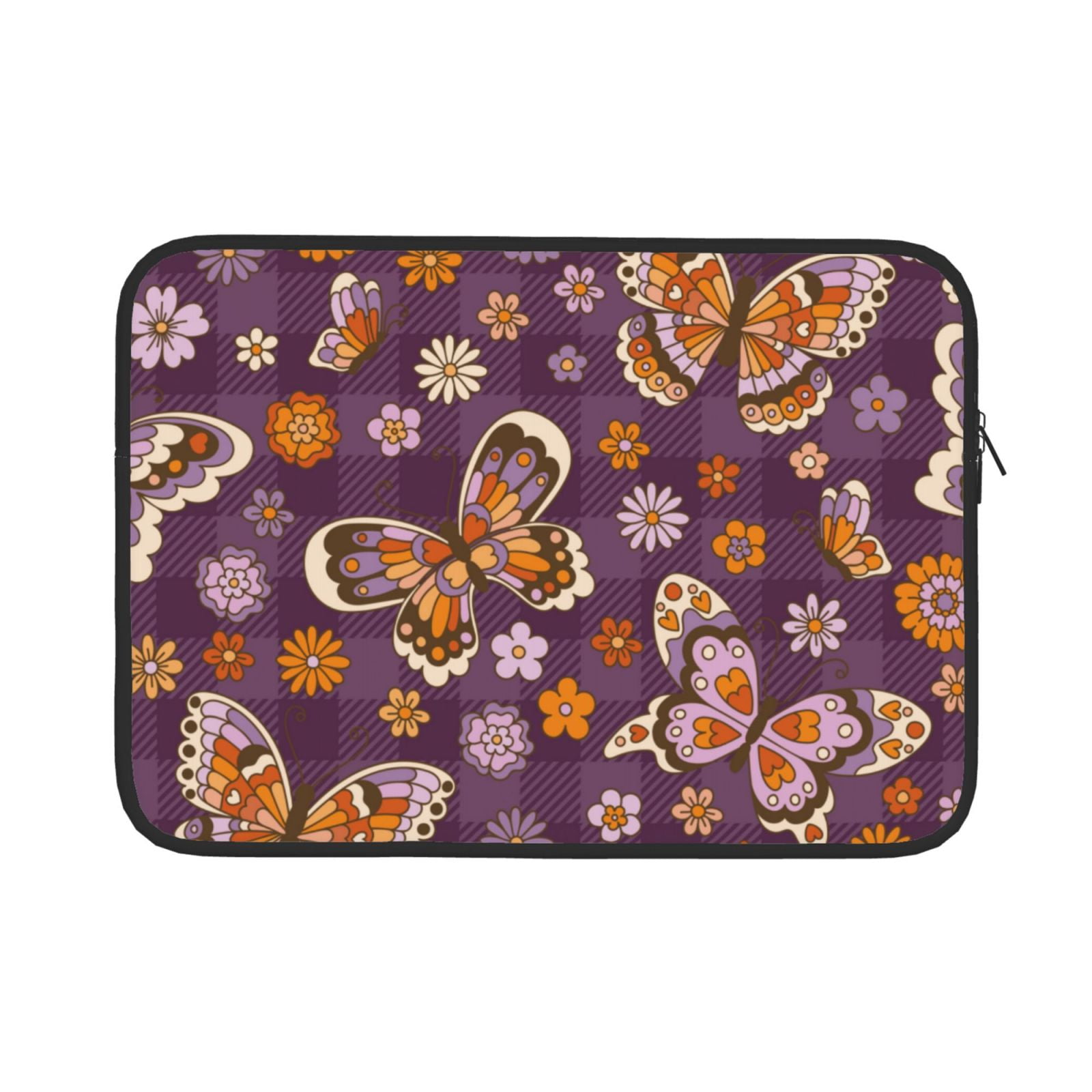 Bingfone Buffalo Plaid And Butterflys Laptop Sleeve Case 13 Inch, 360 ...