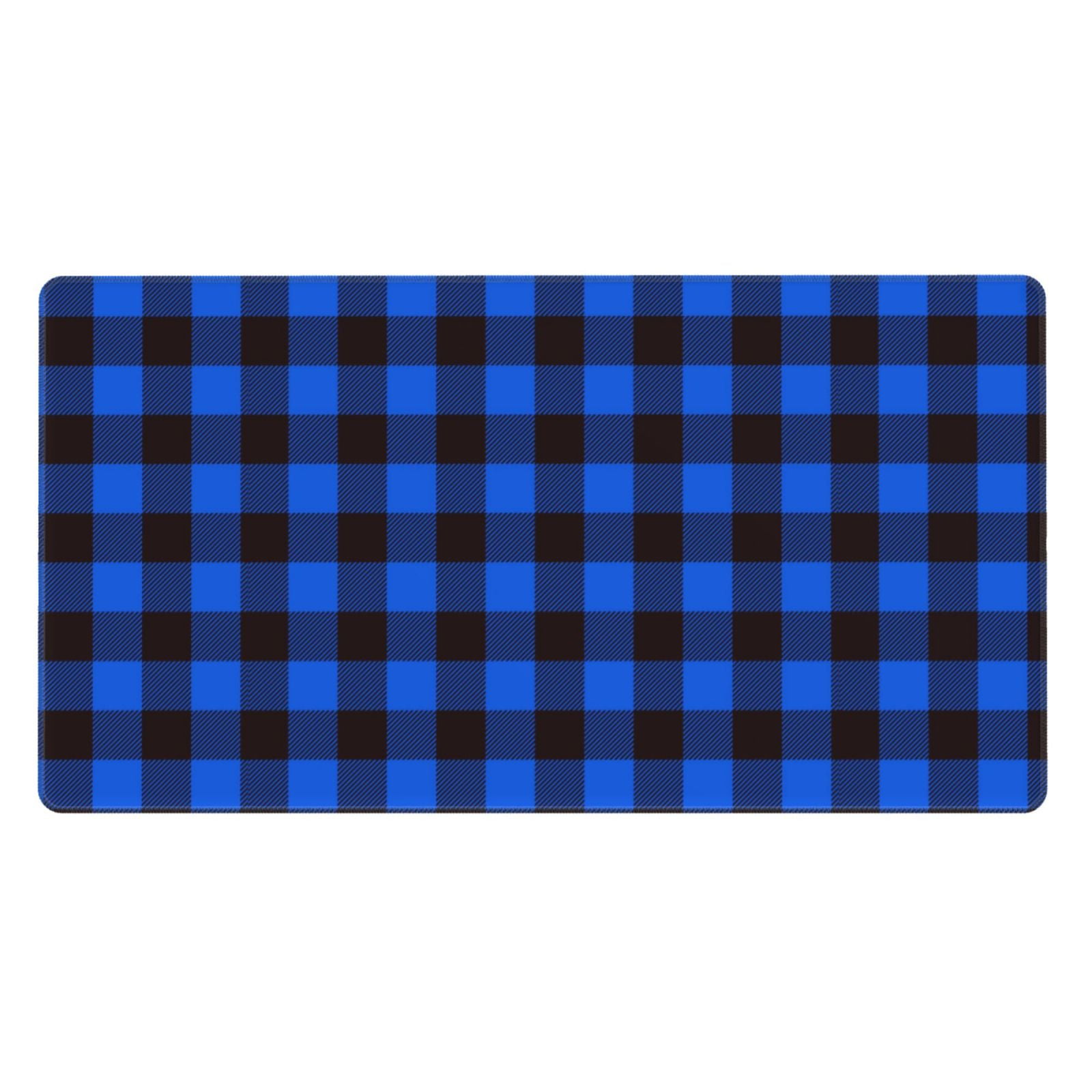 Bingfone Buffalo Plaid Blue Black Large Gaming Mouse Pad,Extended Desk ...