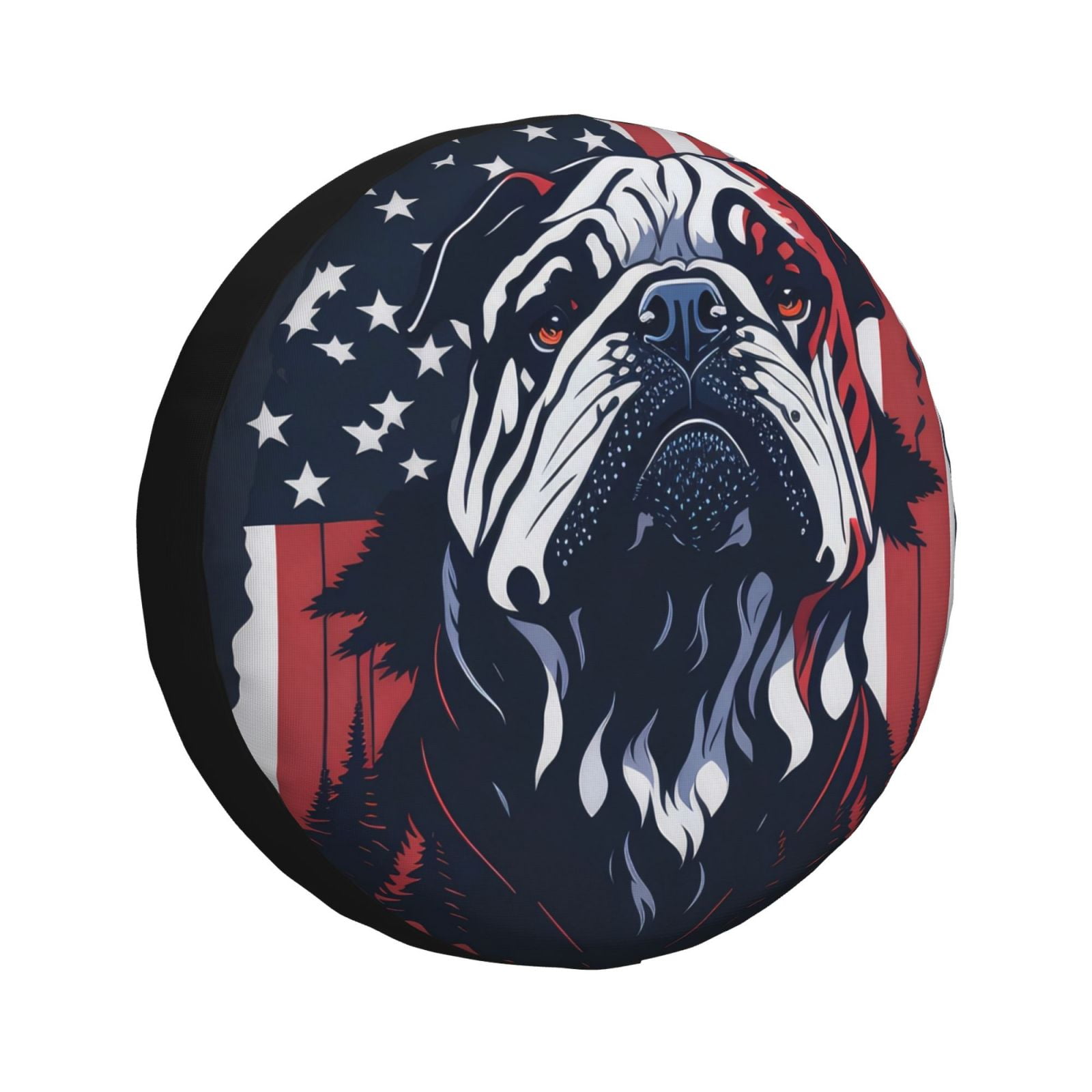 Bingfone Bulldog with Forest Flag Spare Tire Cover Weatherproof ...