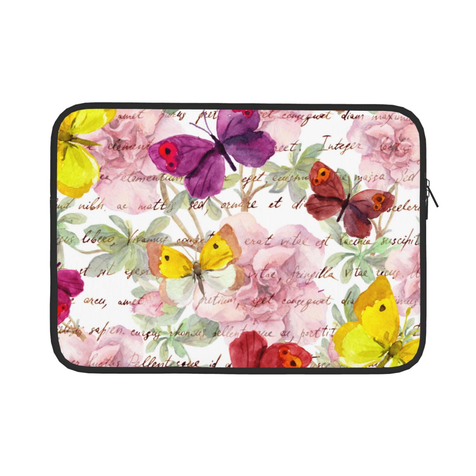 Bingfone Butterflies And Vintage Laptop Sleeve Case 13 Inch, 360 ...