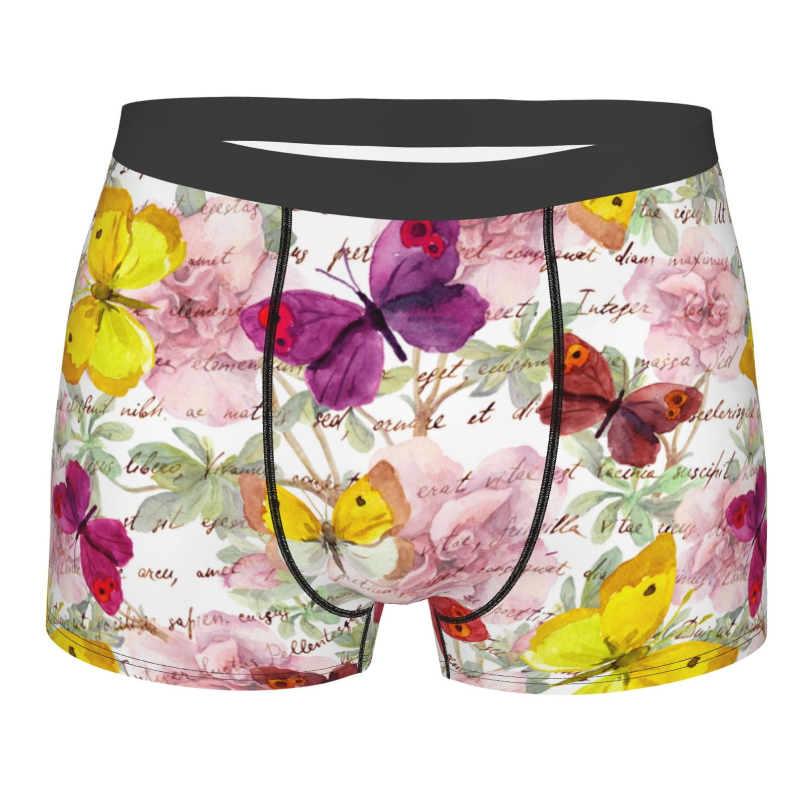 Bingfone Butterflies And Vintage Men'S Underwear - Casual Stretch Boxer ...