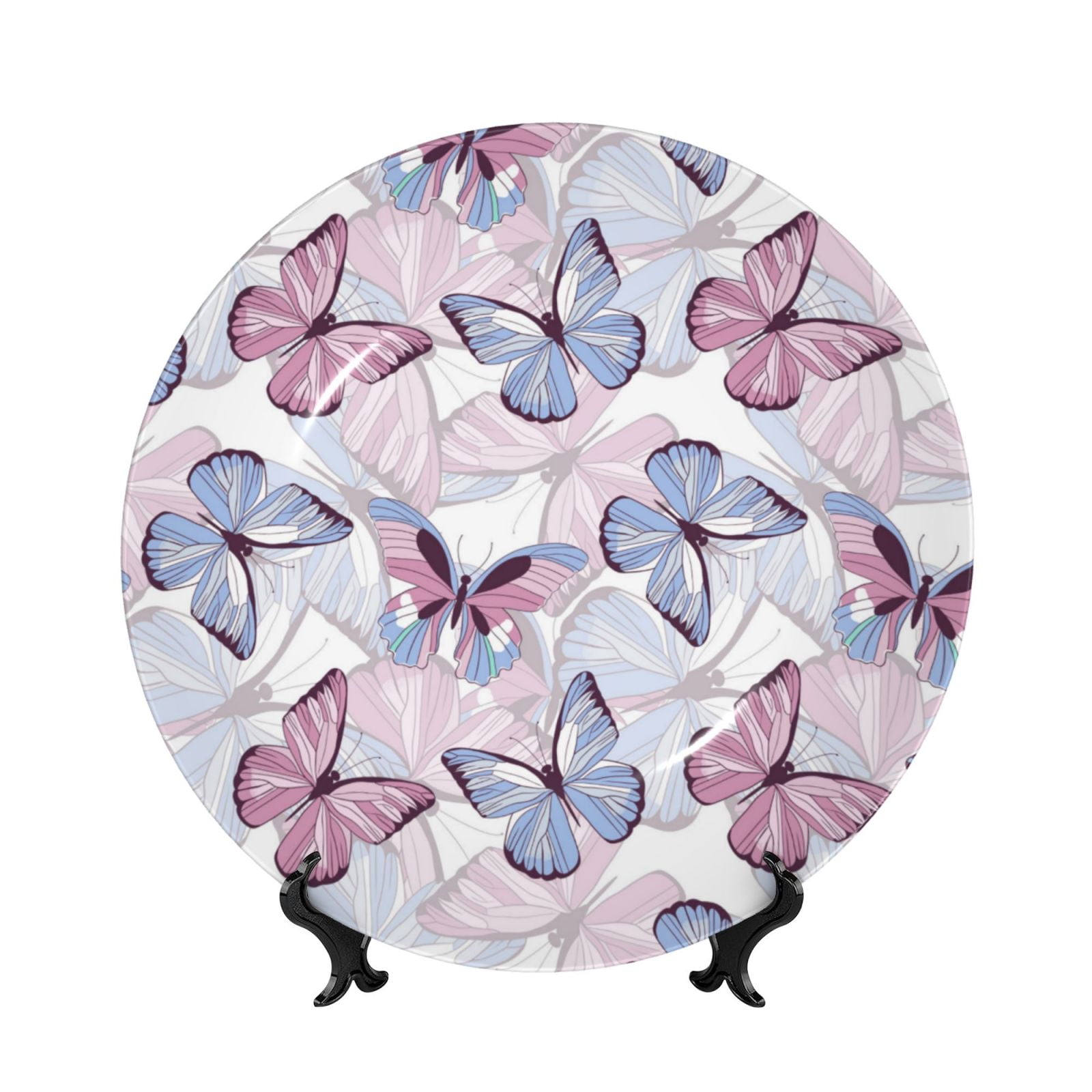 Bingfone Butterflies in Pastel Print Bone China Dinner Decorative ...