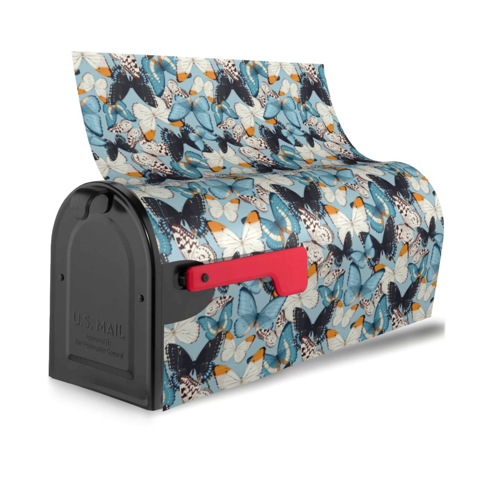 Bingfone Butterflys Magnetic Mailbox Cover Standard Size for Garden ...