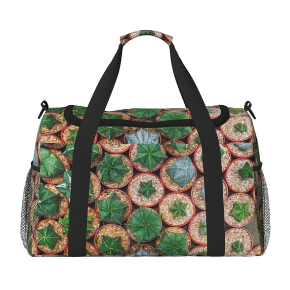 Bingfone Cactus 4 Print Travel Duffel Tote Bag,Waterproof Shoulder ...