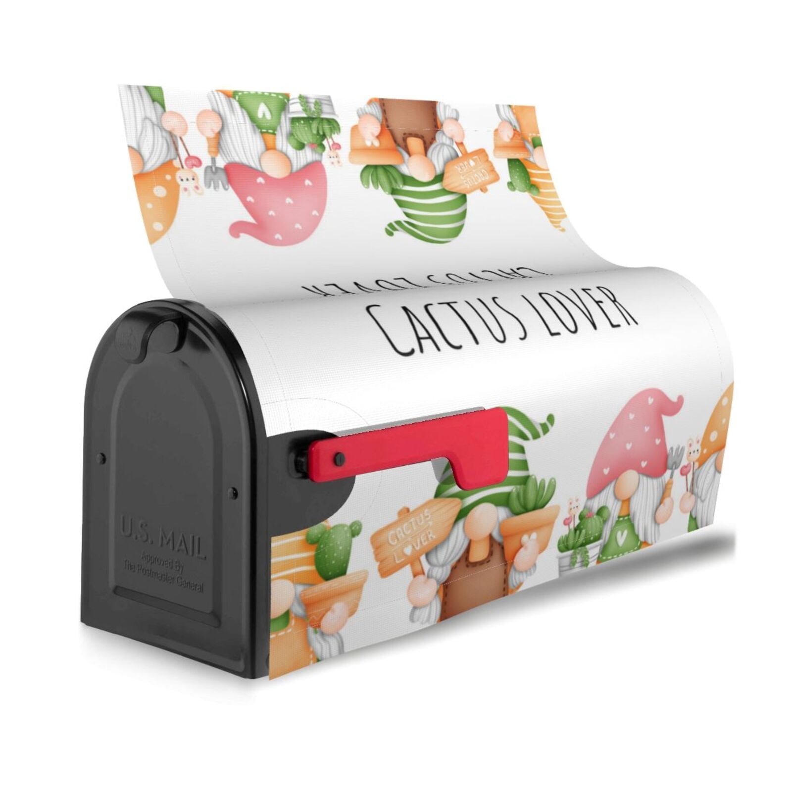 Bingfone Cactus Gnome Magnetic Mailbox Cover Standard Size for Garden ...