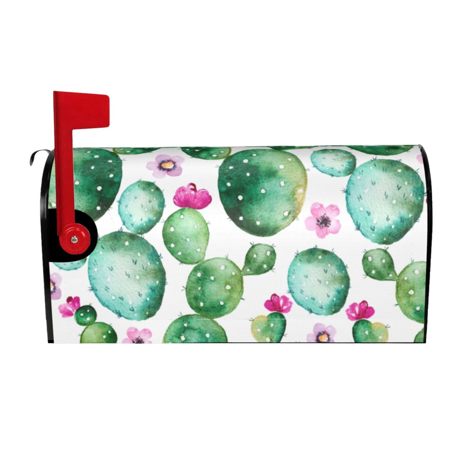 Bingfone Cactus Plants Magnetic Mailbox Cover Standard Size for Garden ...