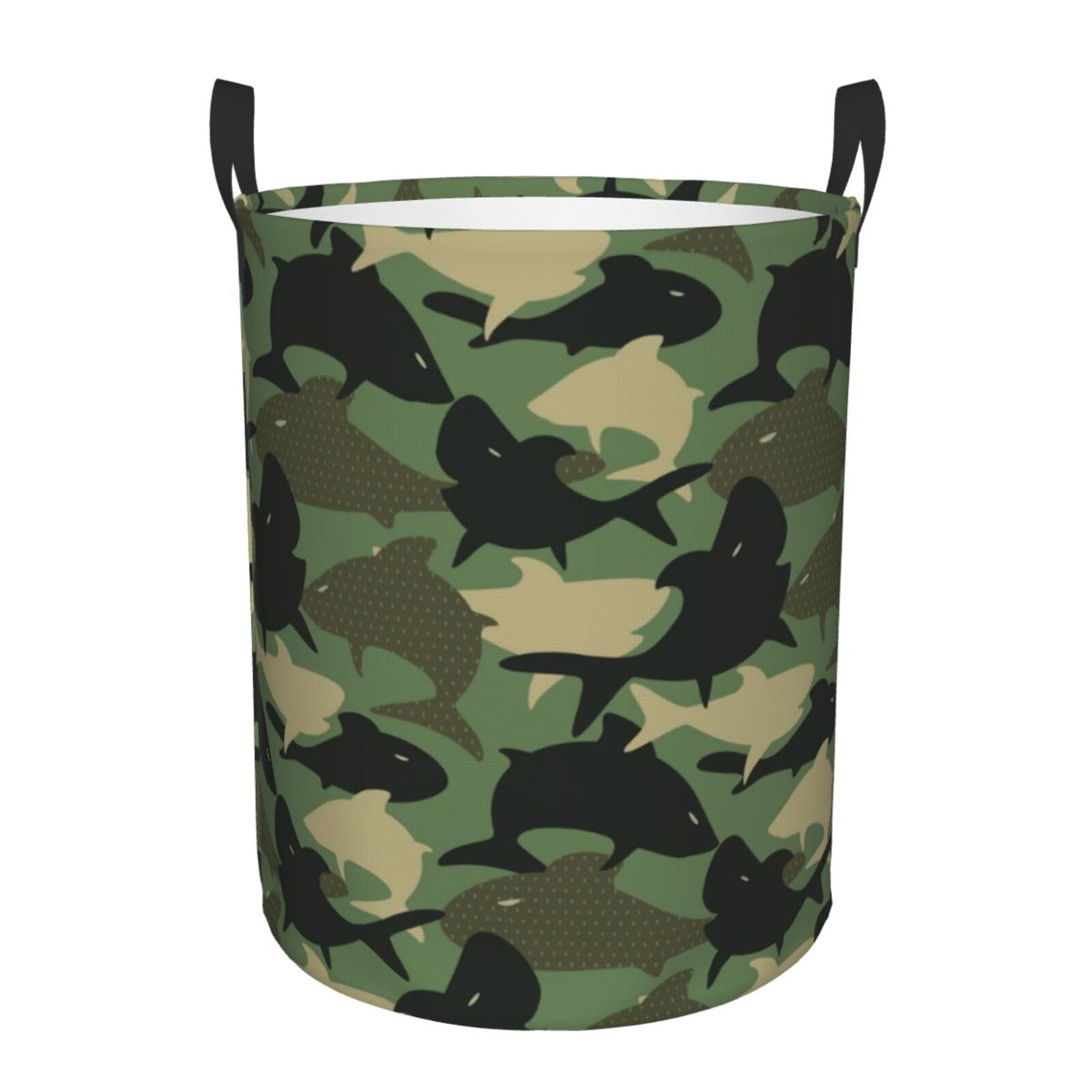 Bingfone Camouflage Shark Waterproof Foldable Laundry Hamper Bucket ...