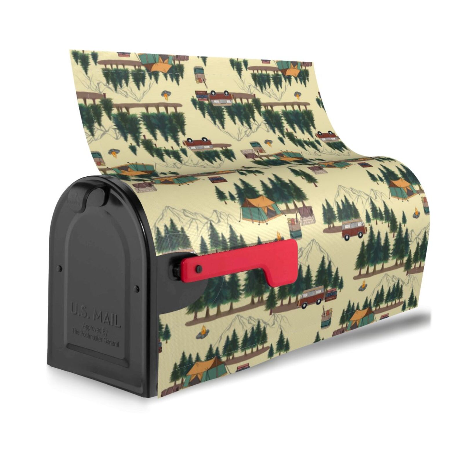 Bingfone Camping Caravan 1 Magnetic Mailbox Cover Standard Size for ...