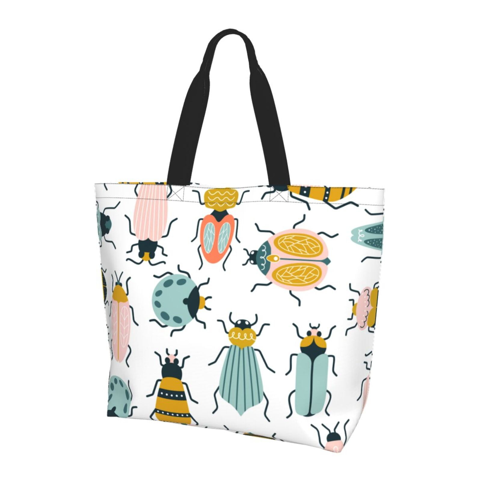 Bingfone Canvas Tote Bag For Women With Inner Pocket Aesthetic Cute ...