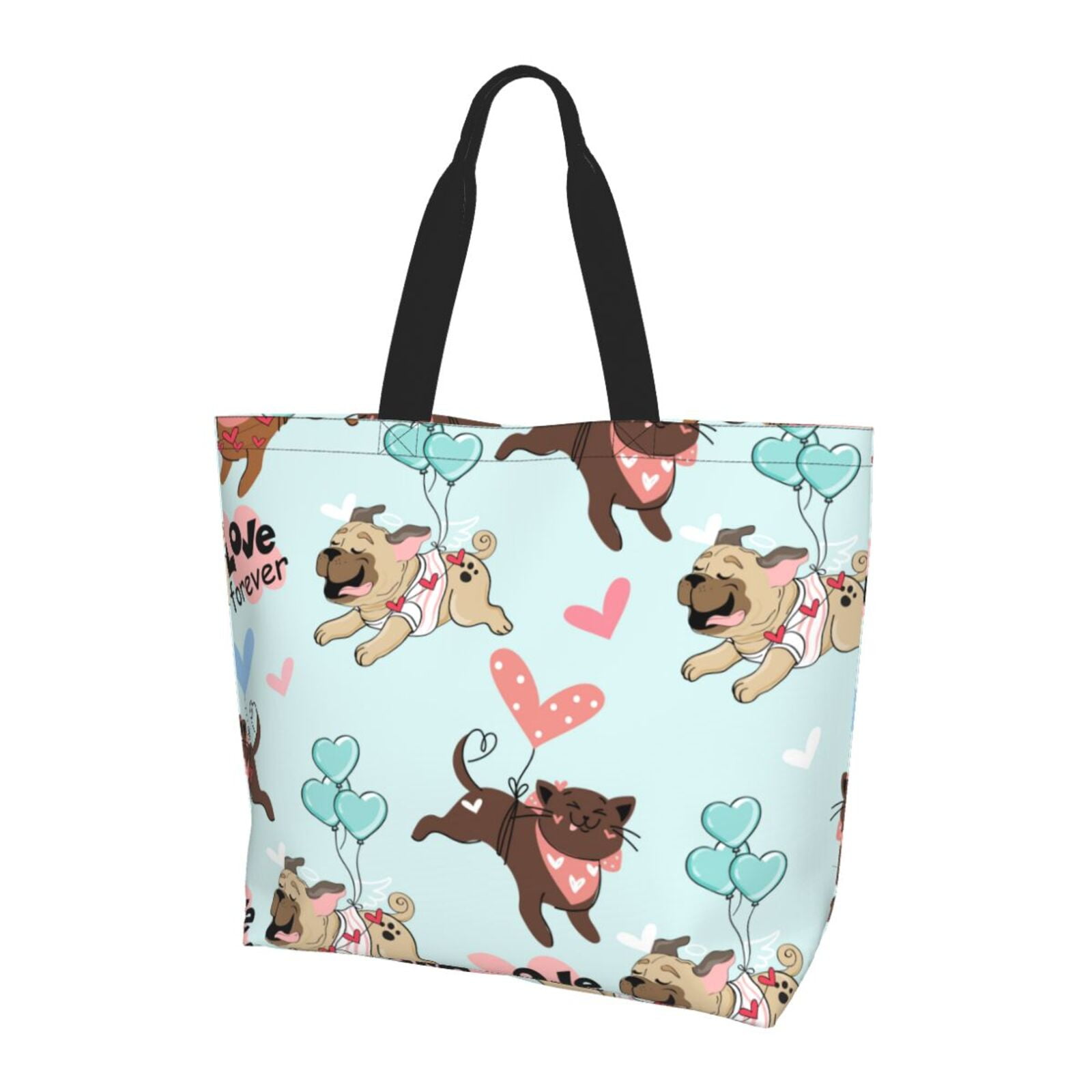 Bingfone Canvas Tote Bag For Women With Inner Pocket Aesthetic Cute ...