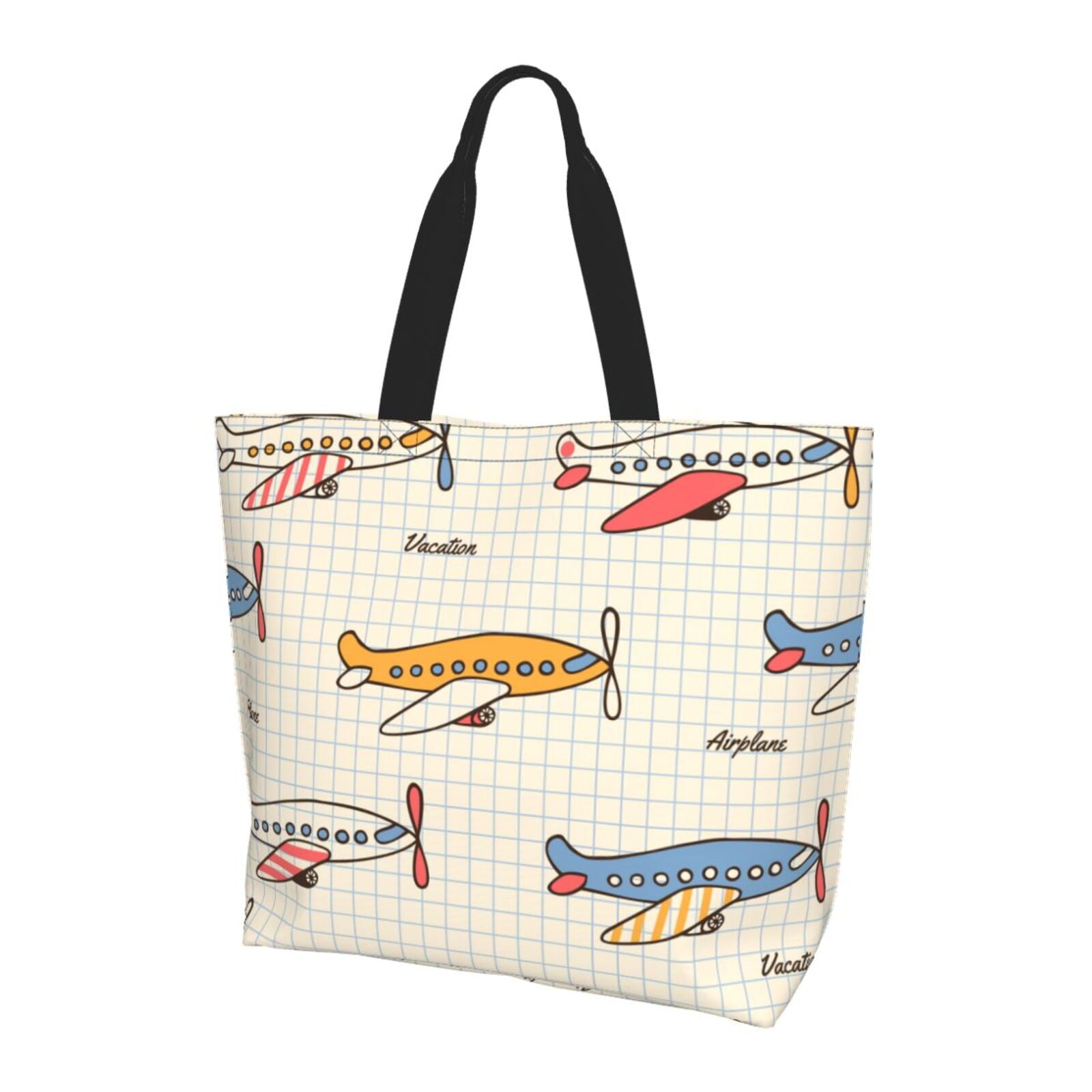 Bingfone Canvas Tote Bag For Women With Inner Pocket Aesthetic Cute ...