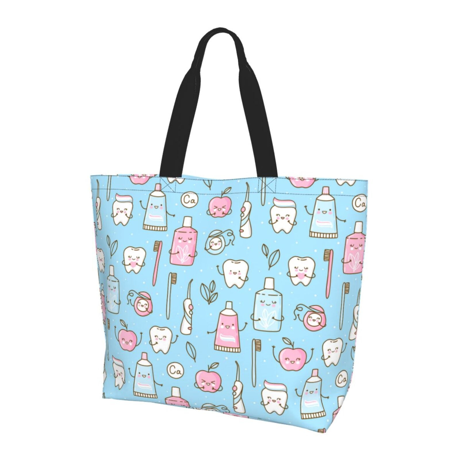Bingfone Canvas Tote Bag for Women with Inner Pocket Aesthetic Cute ...