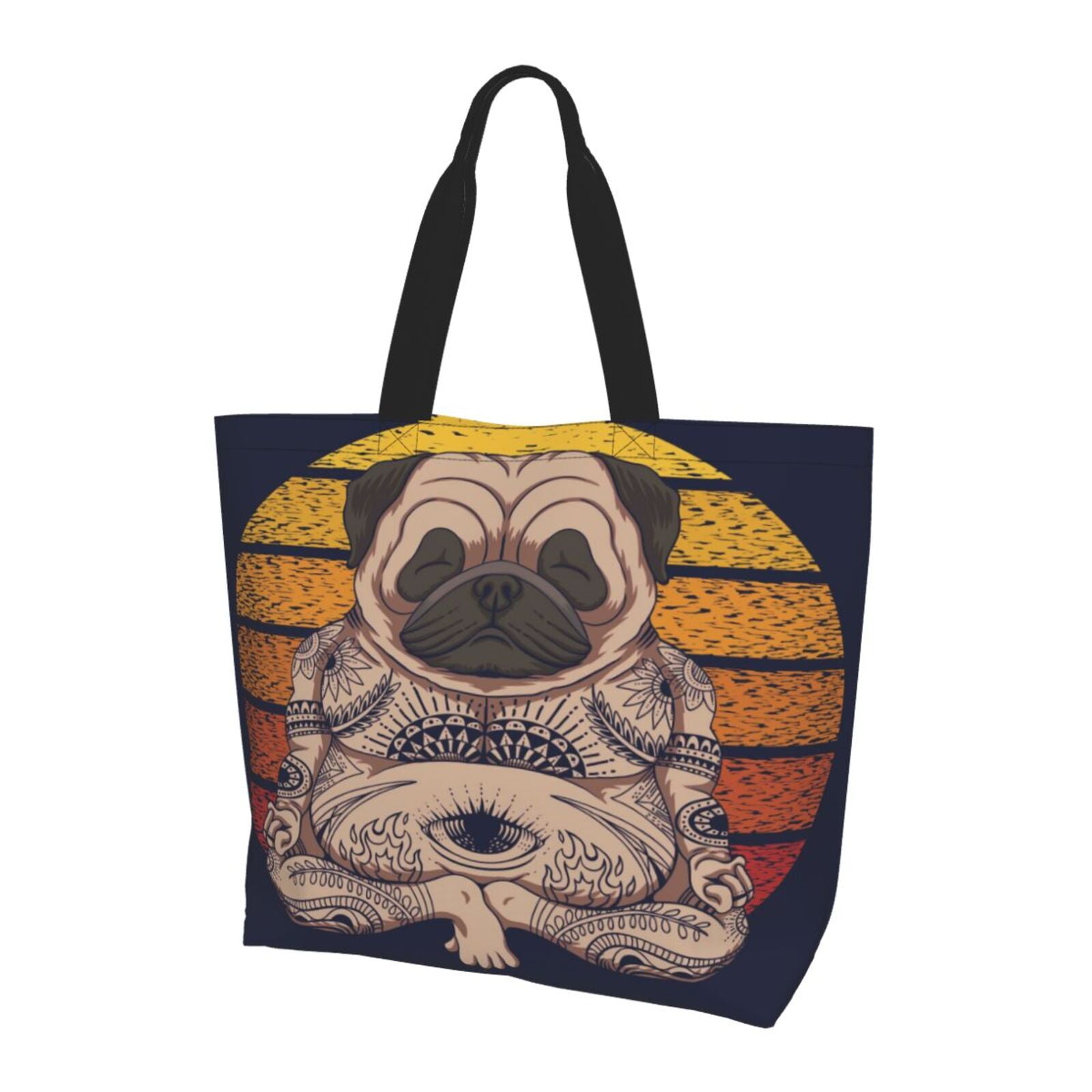 Bingfone Canvas Tote Bag for Women with Inner Pocket Aesthetic Cute ...