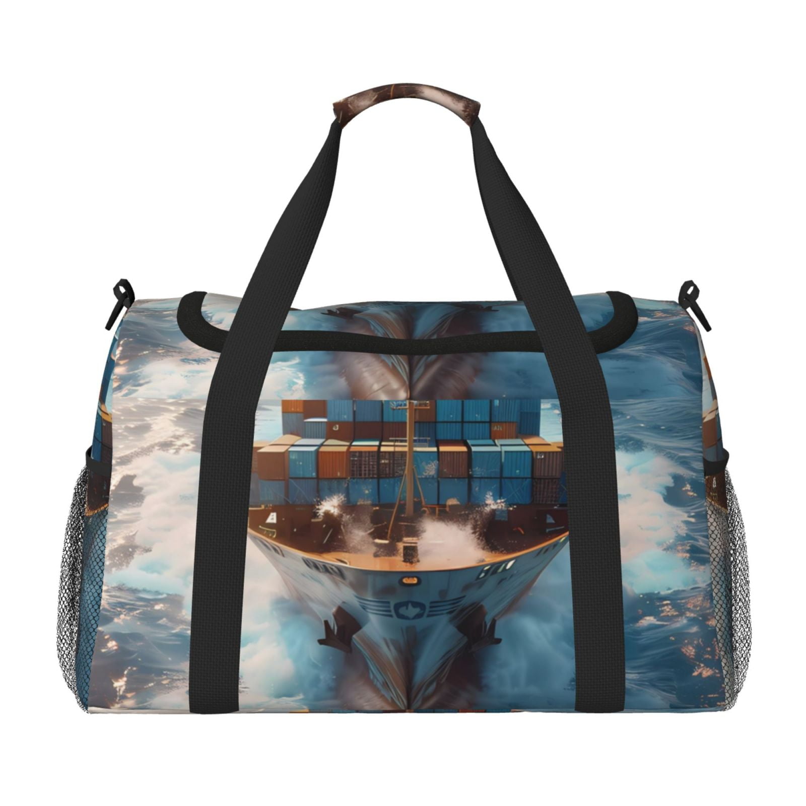 Bingfone Cargo Ship At Sea Print Travel Duffel Tote Bag,Waterproof ...