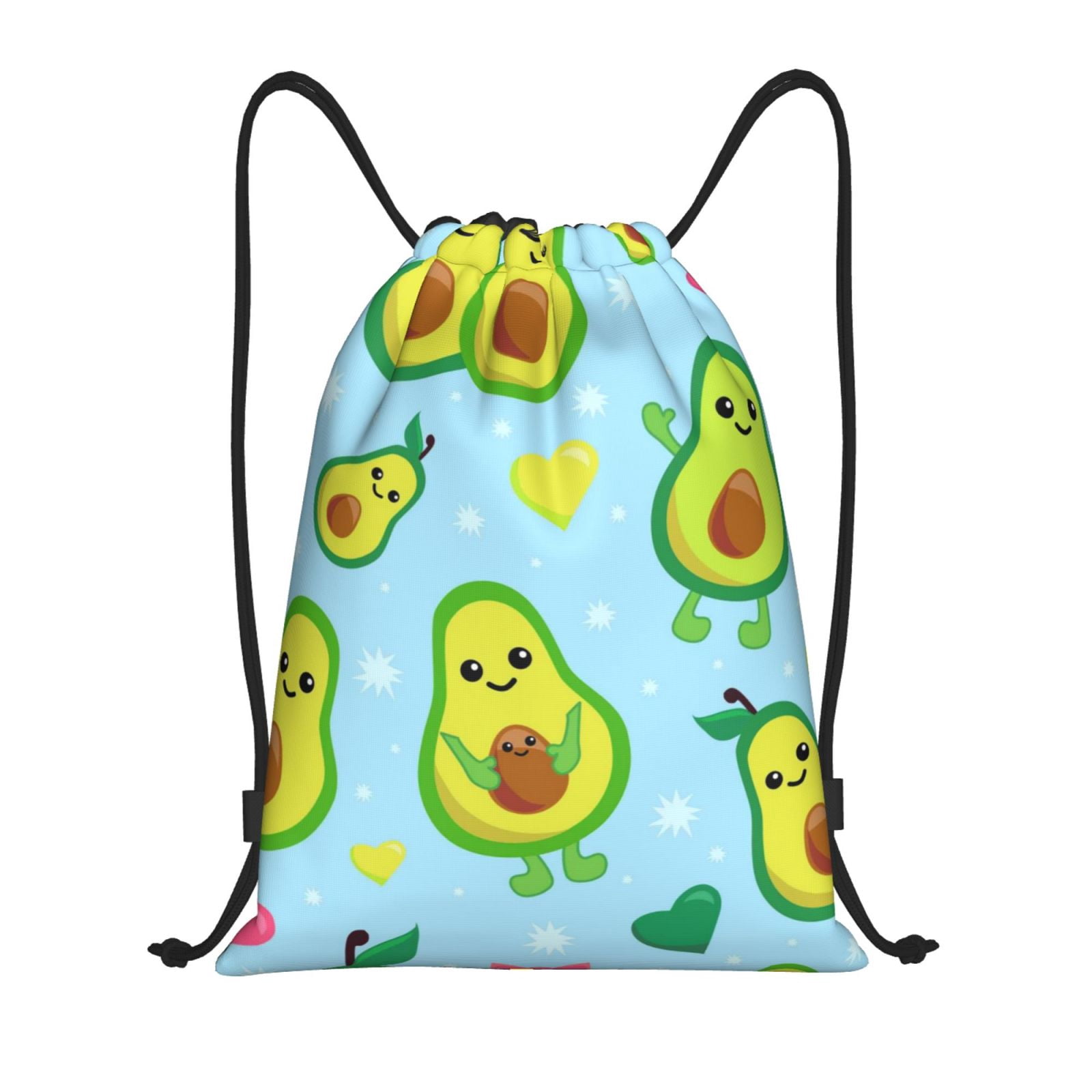 Bingfone Cartoon Avocado Drawstrings Backpacks Bags For Men Women Gym ...