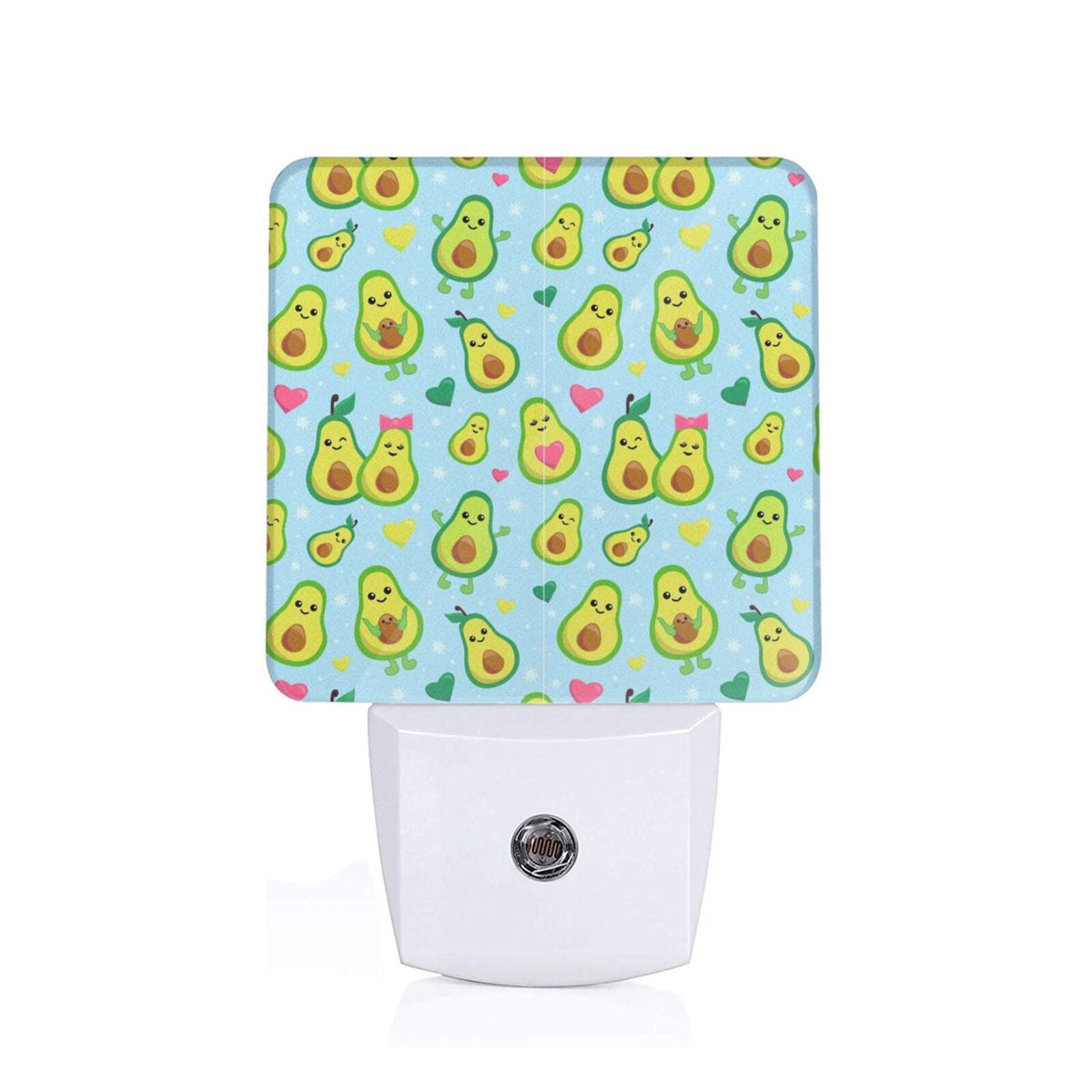 Bingfone Cartoon Avocado Print Night Lights Plug into Wall,Dusk to Dawn ...