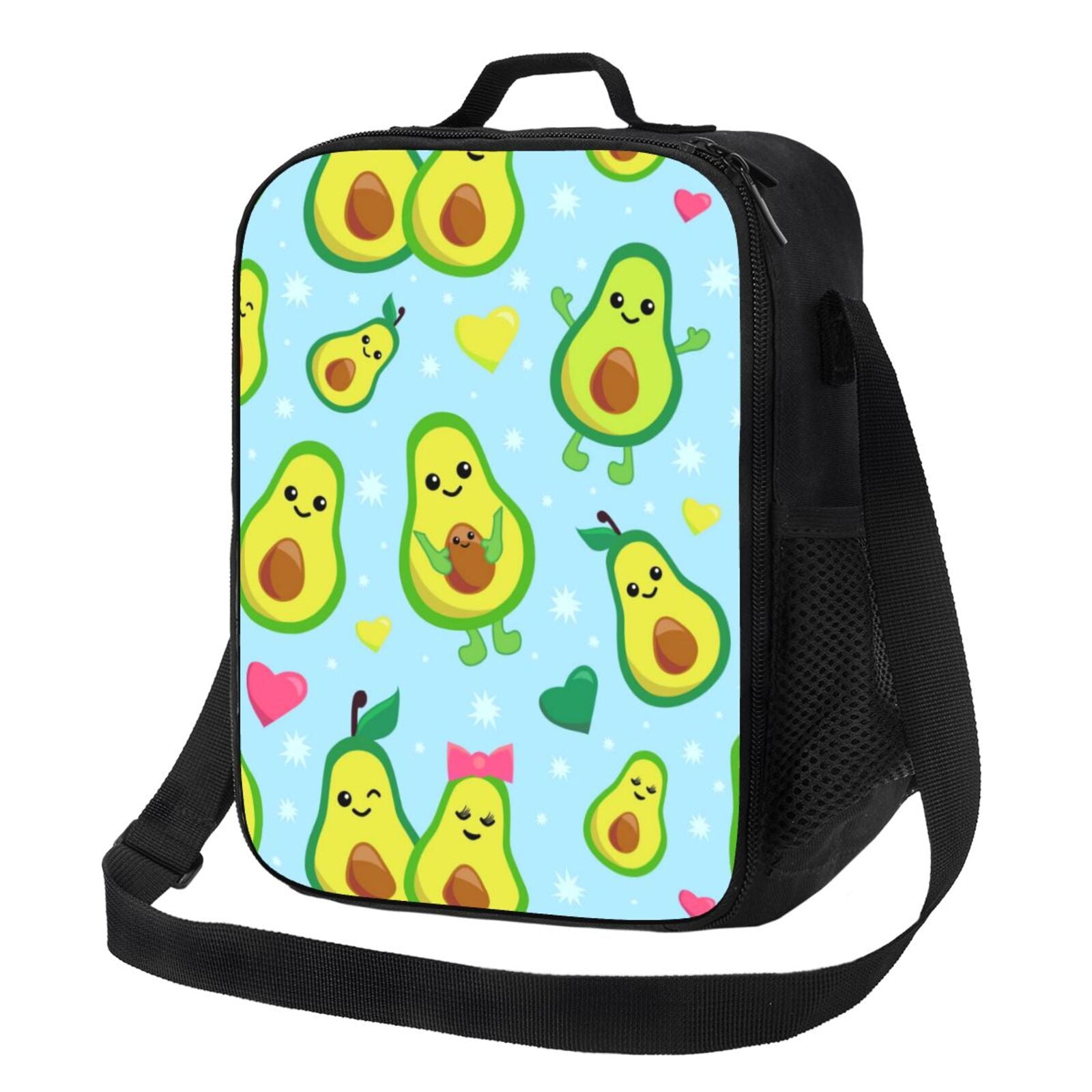 Bingfone Cartoon Avocado Reusable Insulated Lunch Bag Cooler For Work ...