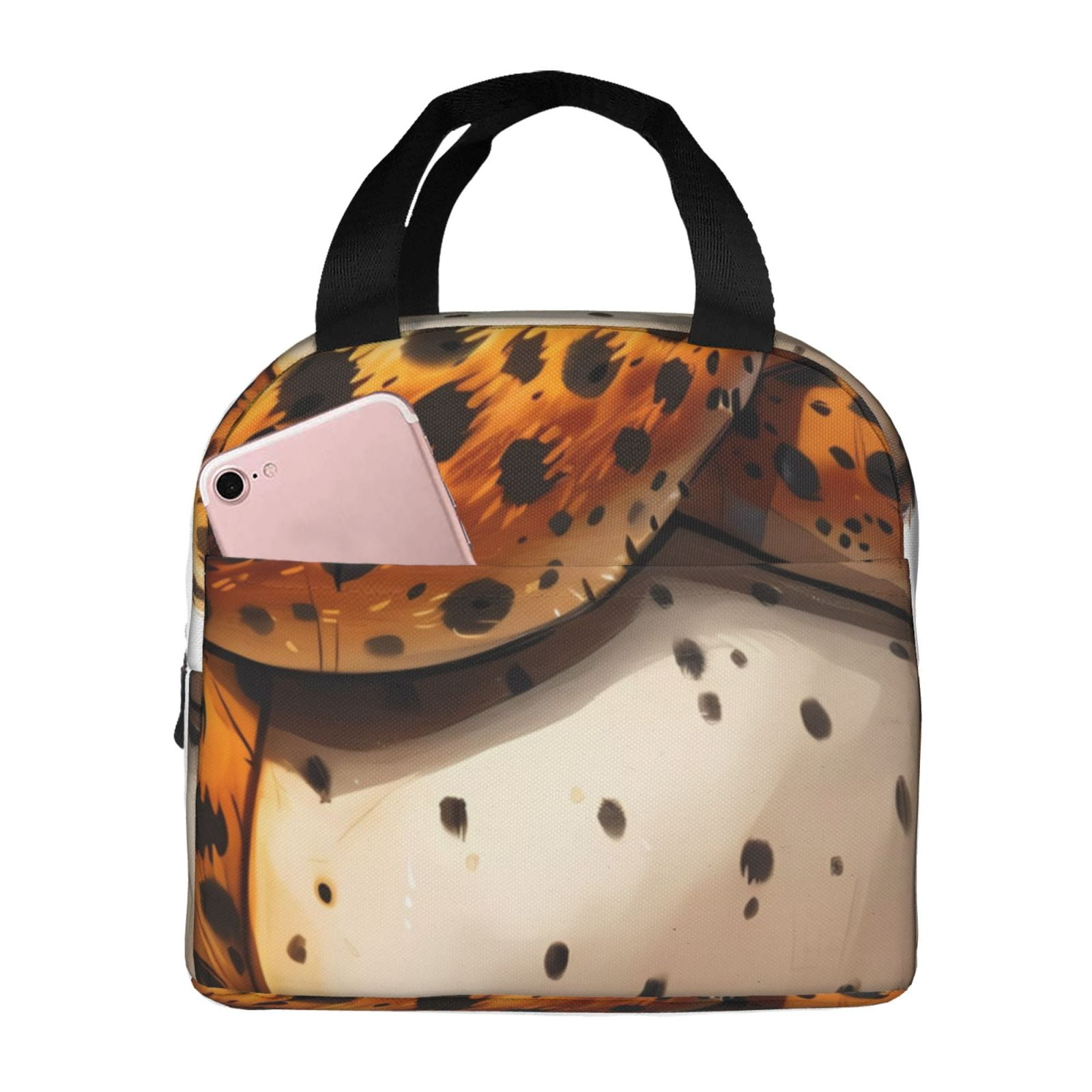 Bingfone Cartoon Cheetah With Attitude Print Lunch Bag Insulated Lunch ...