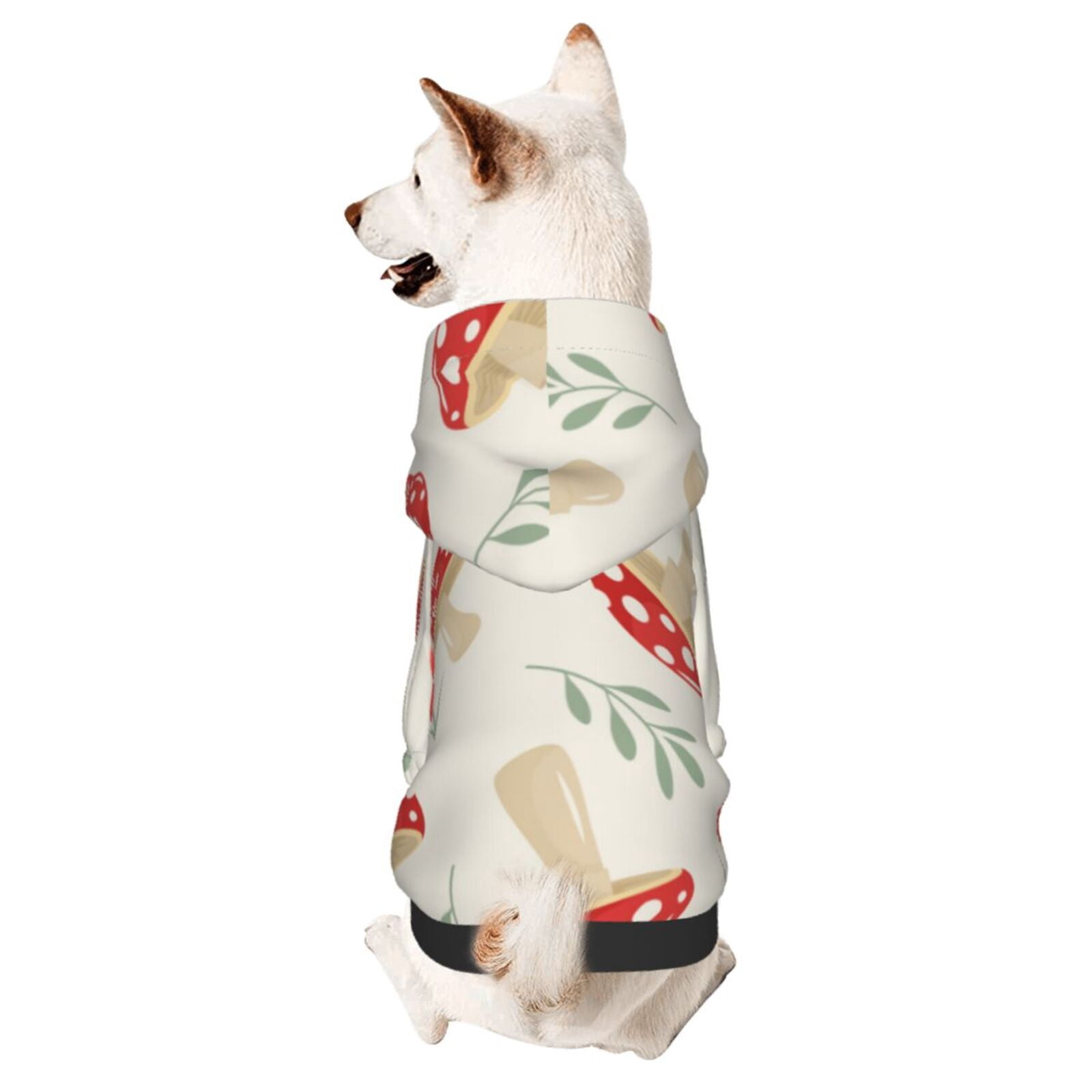 Bingfone Cartoon Flat Mushrooms Dog Clothes Hoodie, Pet Winter Coat ...