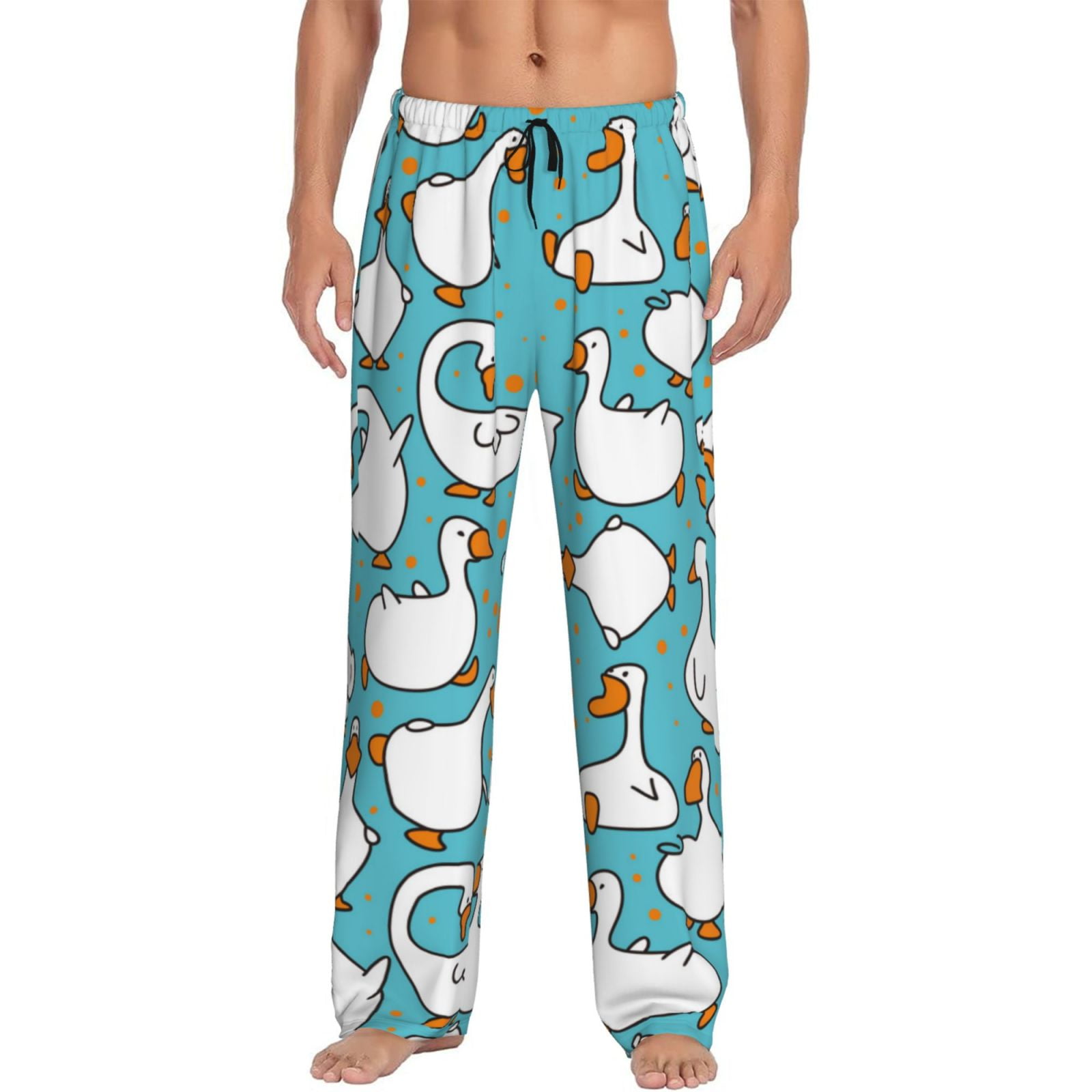 Bingfone Cartoon Funny Goose Mens All Over Print Sleep Pajama Pants ...