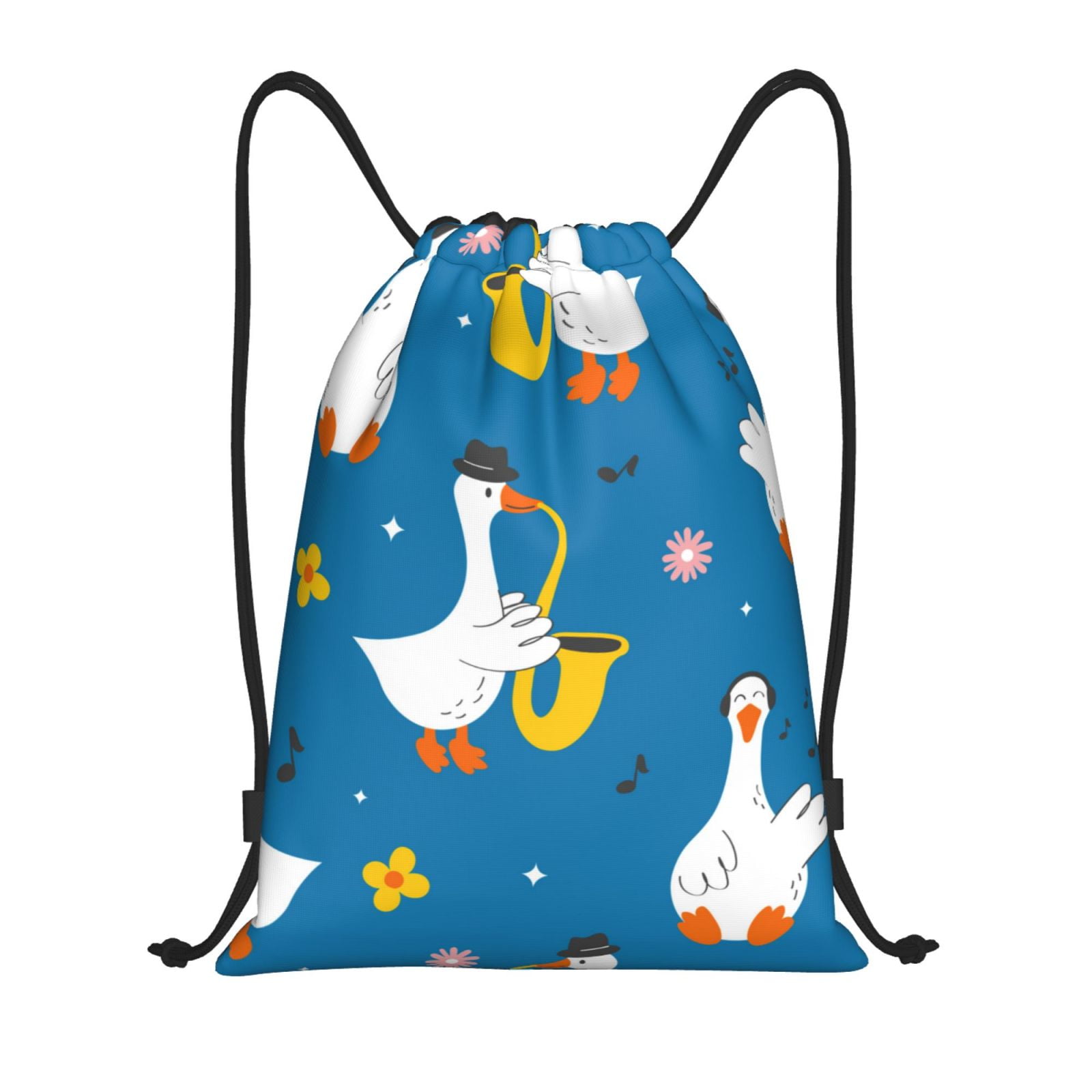 Bingfone Cartoon Goose Drawstrings Backpacks Bags For Men Women Gym ...