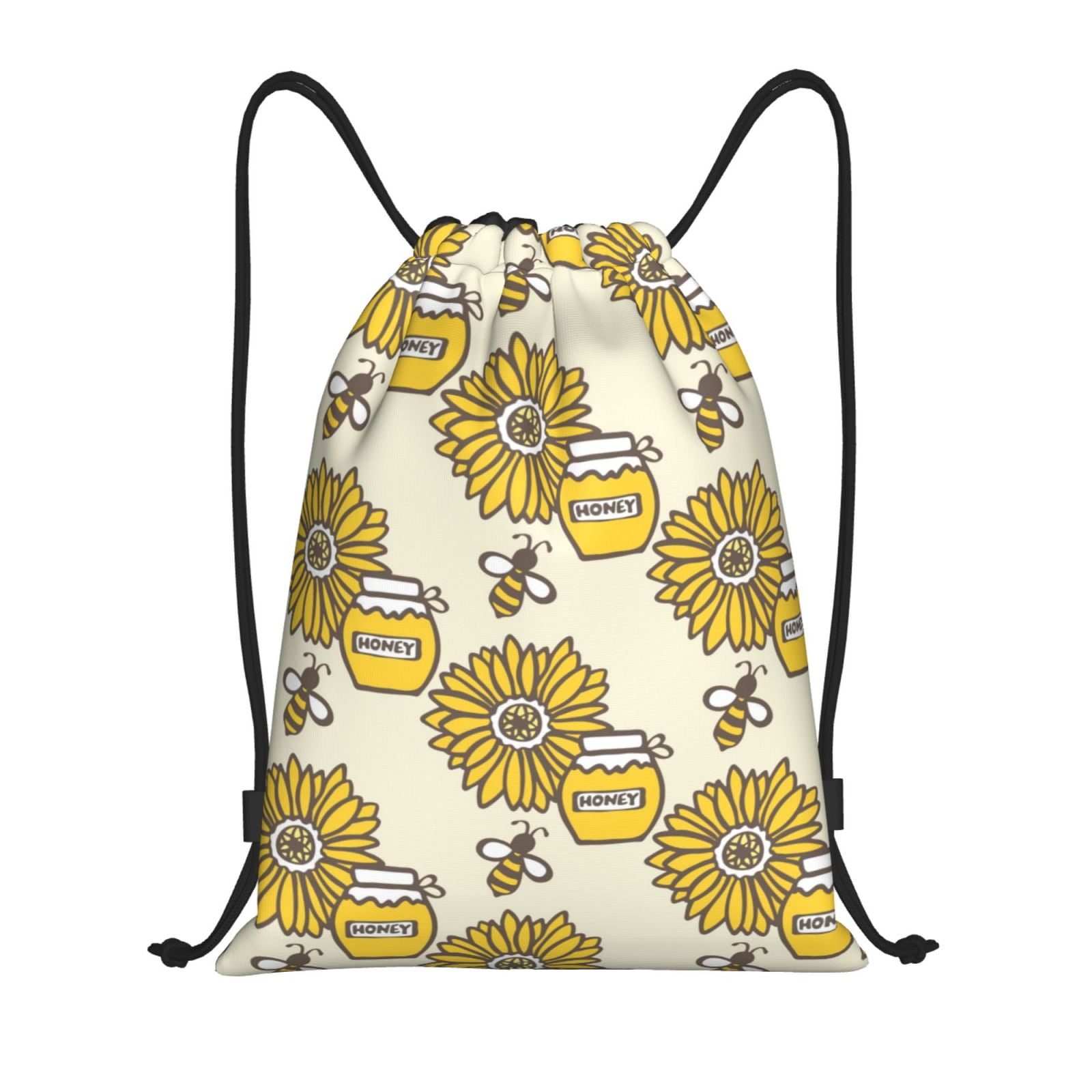 Bingfone Cartoon Honey Pot Bee Sunflower Drawstrings Backpacks Bags For ...