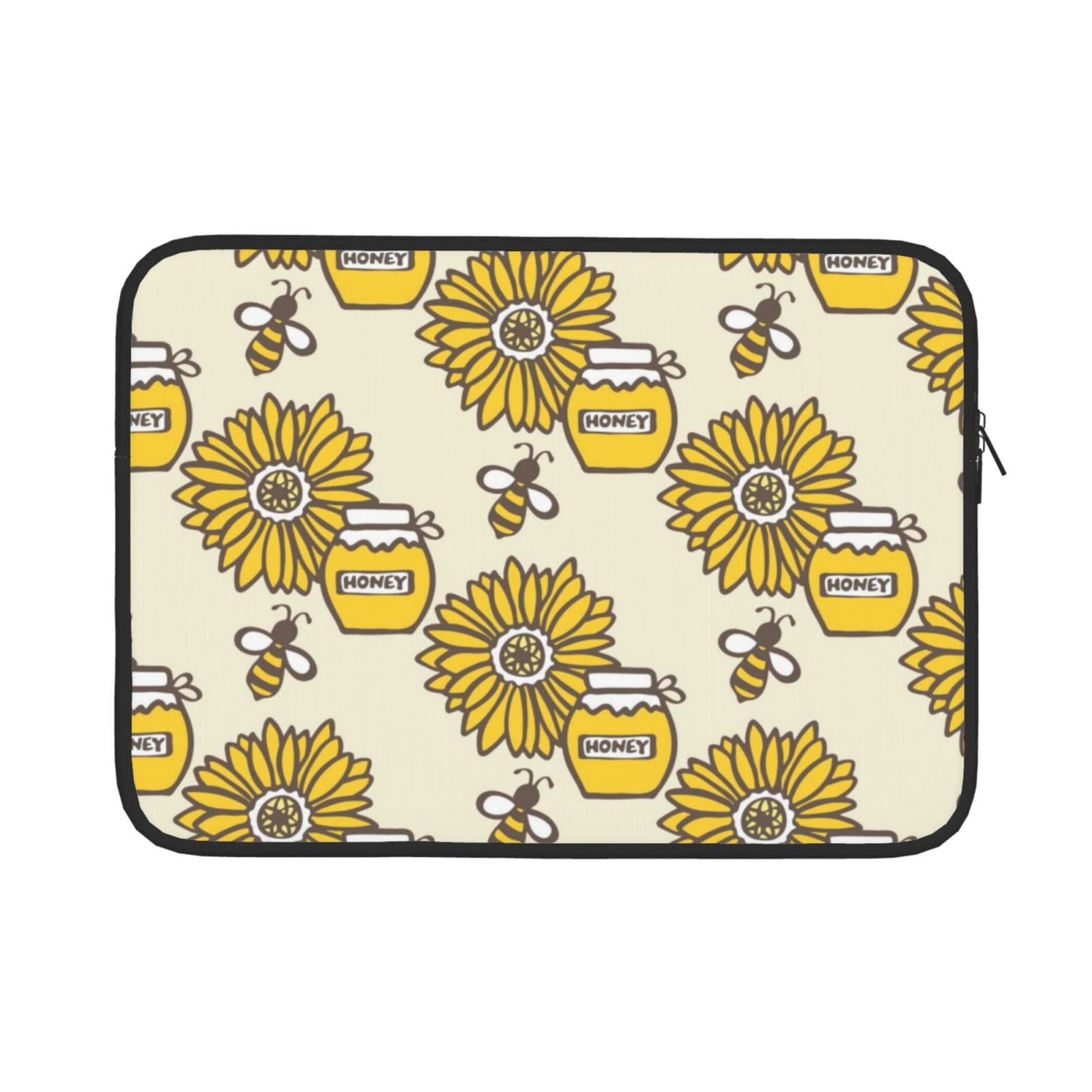 Bingfone Cartoon Honey Pot Bee Sunflower Laptop Sleeve Case 15 Inch ...