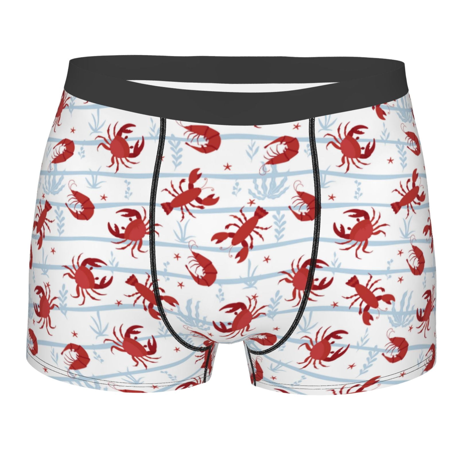 Bingfone Cartoon Lobsters Men's Underwear - Casual Stretch Boxer Briefs ...