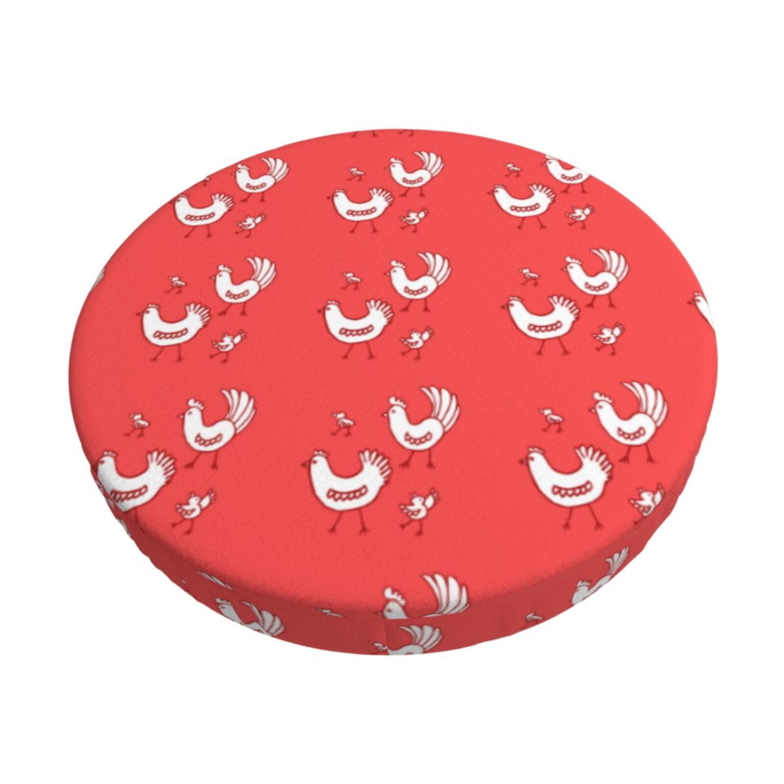Bingfone Cartoon Rooster Padded Round Bar Stool Cover Cushion with ...