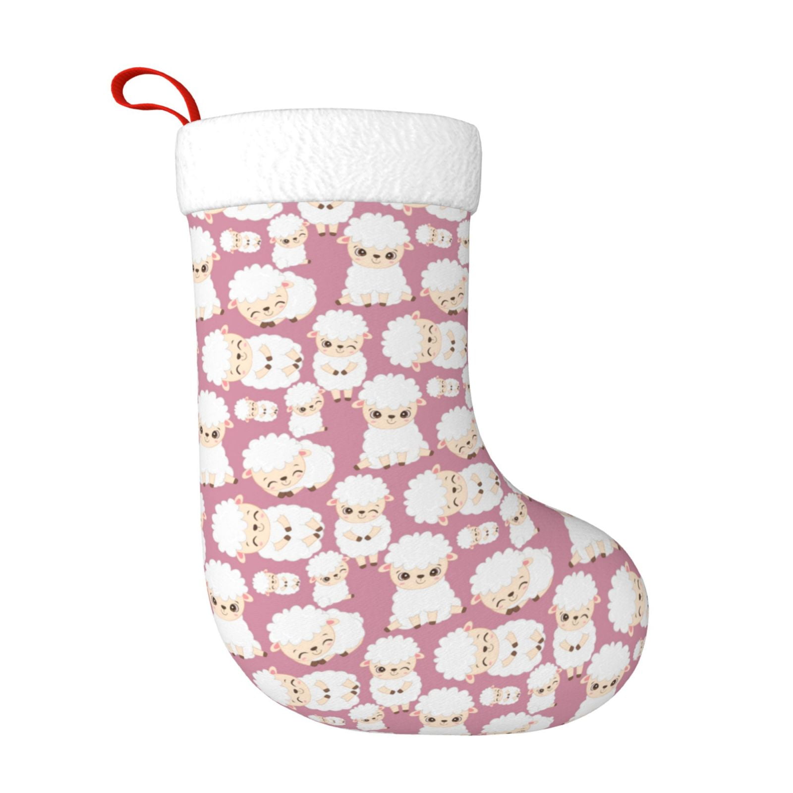 Bingfone Cartoon Sheep Print Personalized Christmas Stocking - Snowman ...