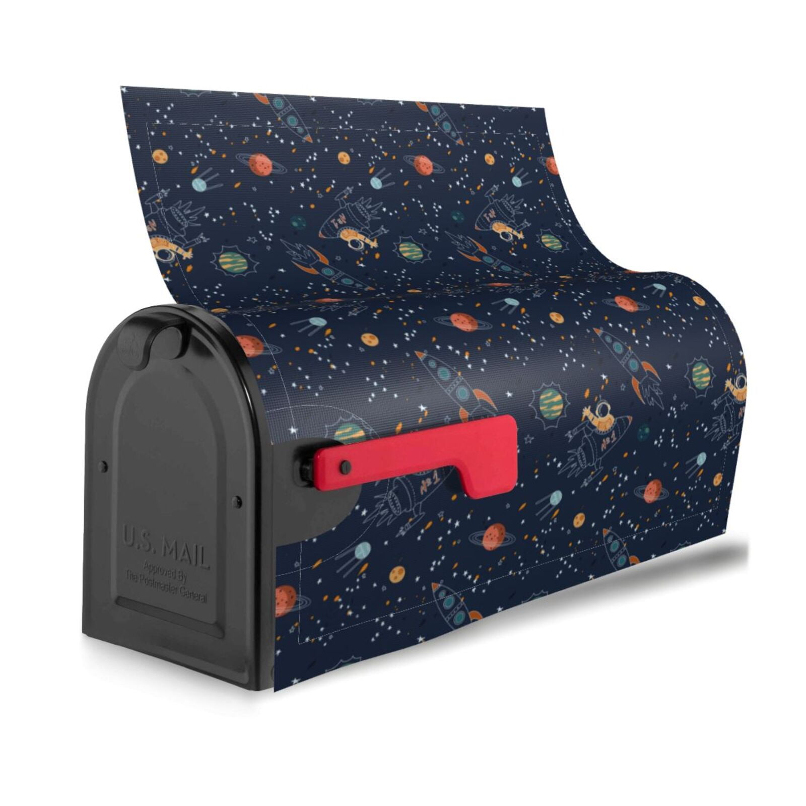 Bingfone Cartoon Space Planets Magnetic Mailbox Cover Standard Size for ...