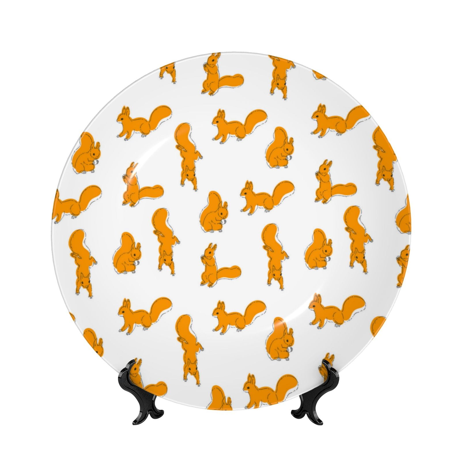 Bingfone Cartoon Squirrel Print Bone China Dinner Decorative Plates ...