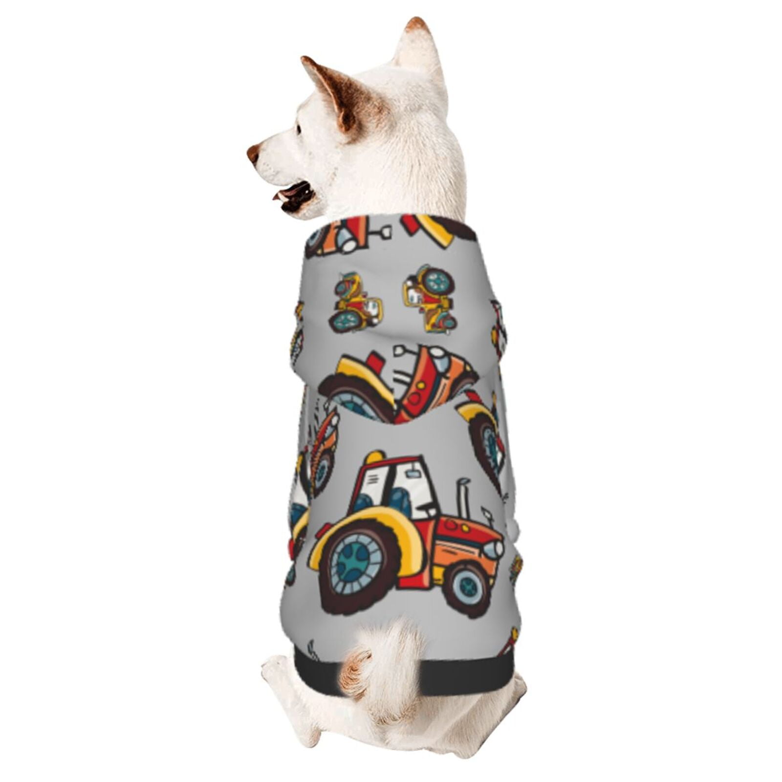 Bingfone Cartoon Tractor Dog Clothes Hoodie, Pet Winter Coat,Puppy ...