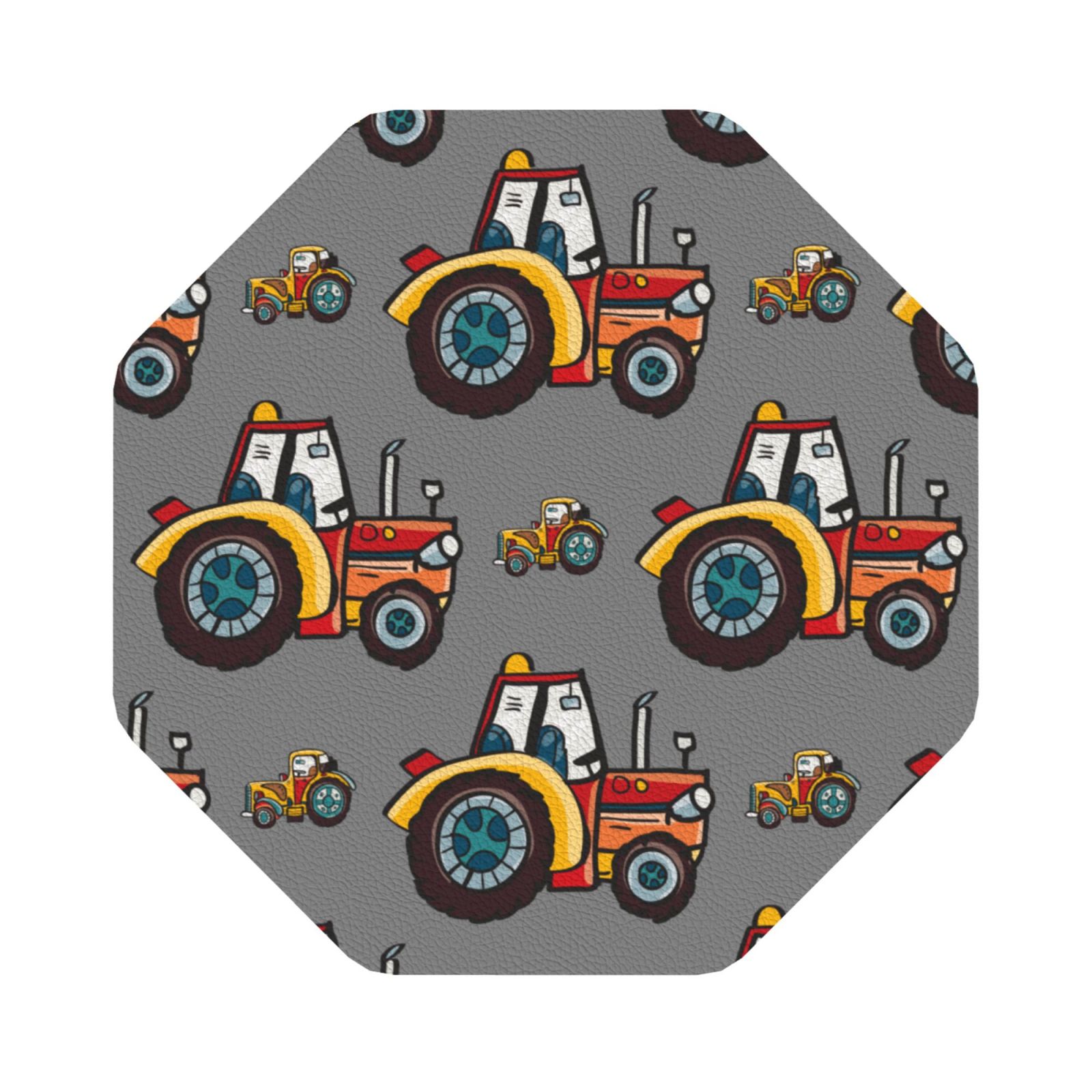 Bingfone Cartoon Tractor Personalized Coaster Set 4 For Drinks Coffee ...
