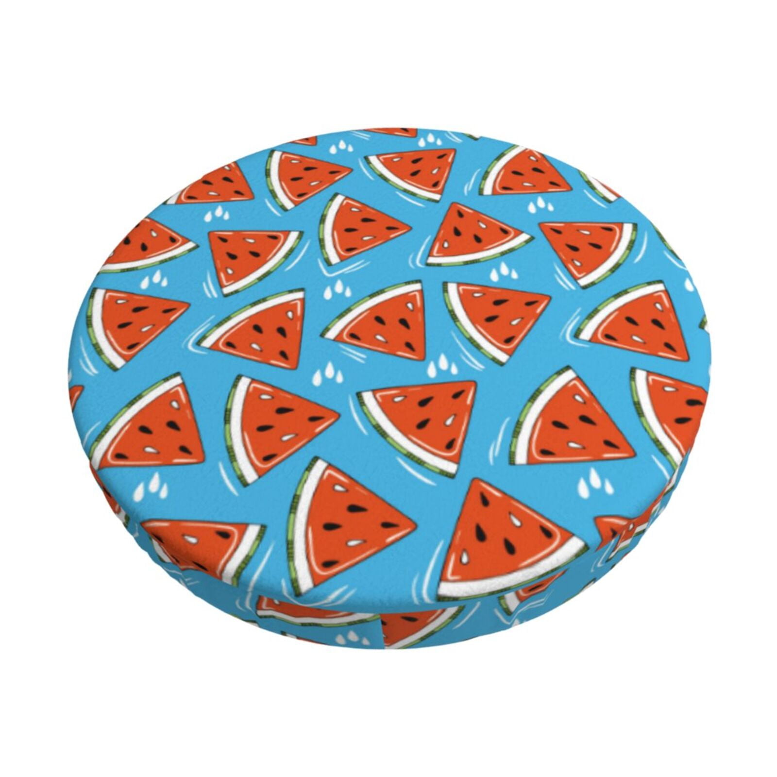Bingfone Cartoon Watermelon Padded Round Bar Stool Cover Cushion with ...