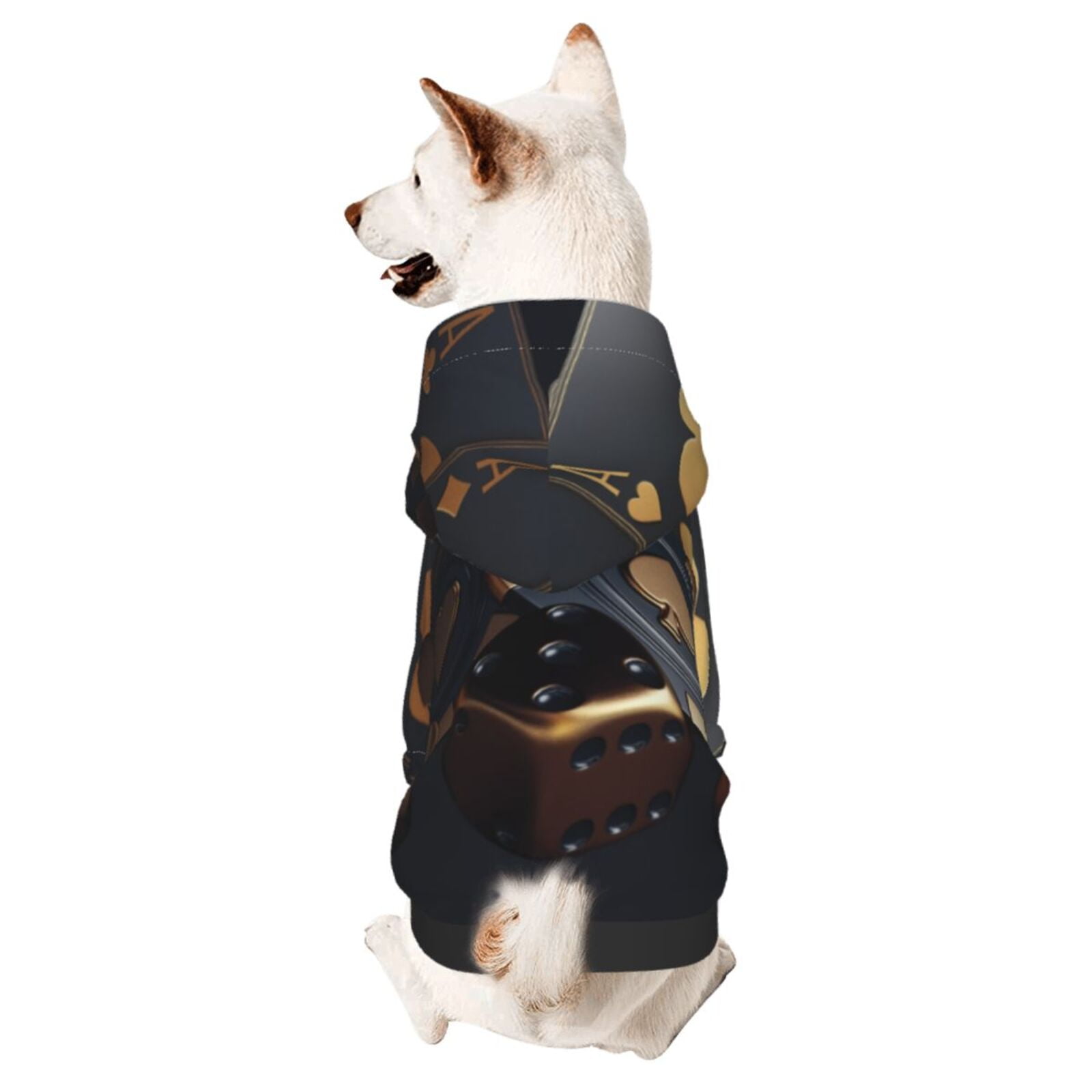 Bingfone Casino Cards Poker Dog Clothes Hoodie, Pet Winter Coat,Puppy ...