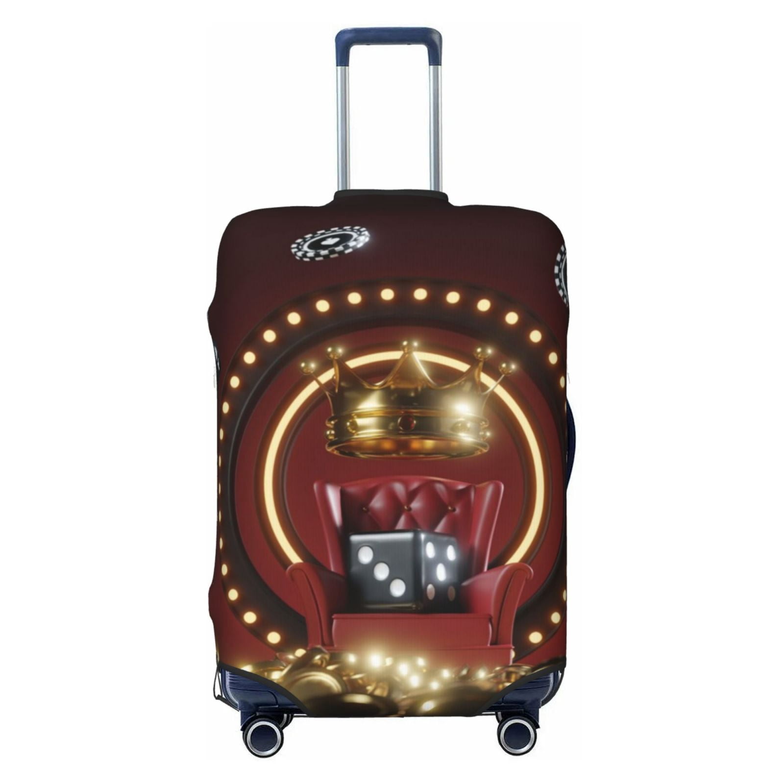 Bingfone Casino King And Playing Cards Luggage Cover Washable Suitcase ...