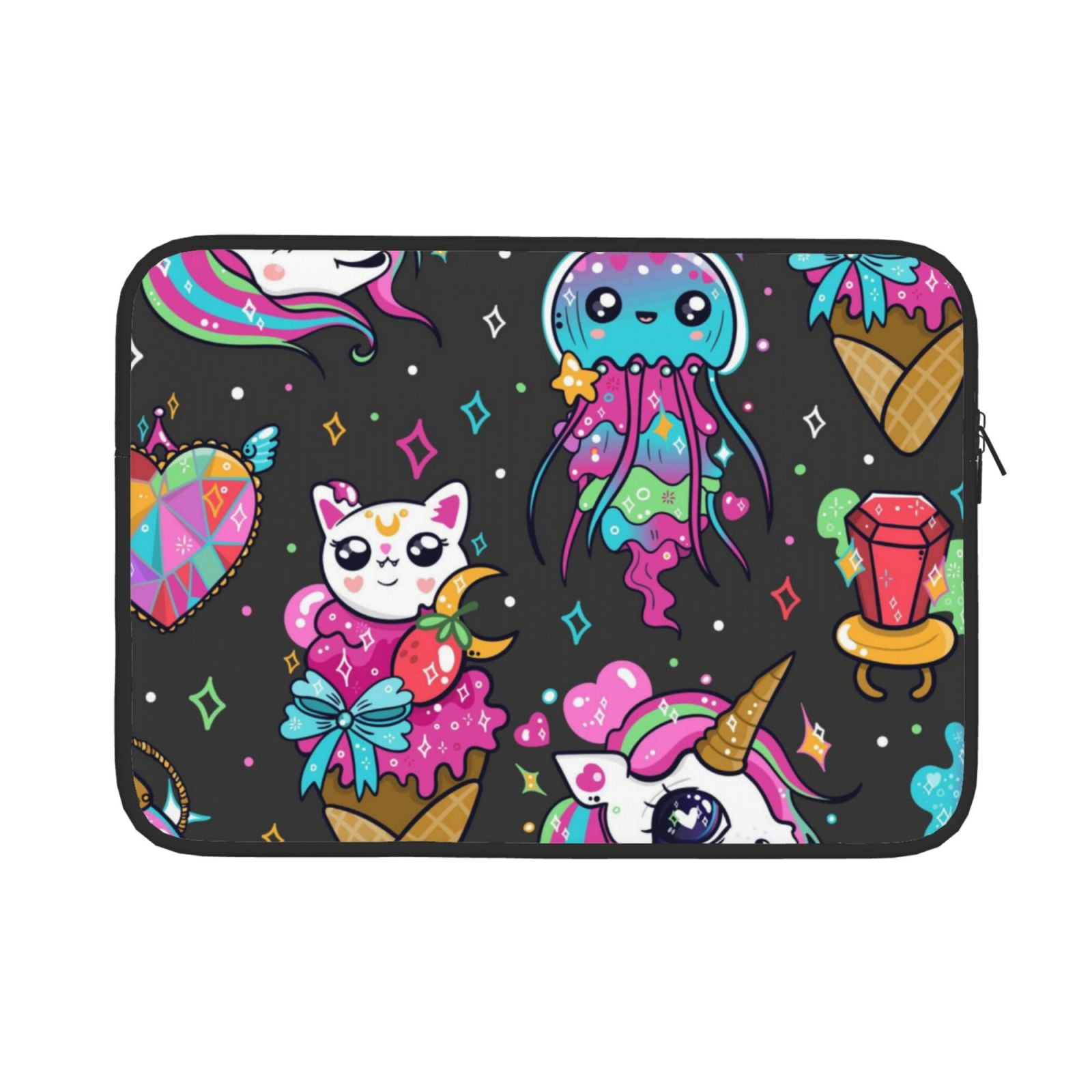 Bingfone Cat Icecream Laptop Sleeve Case 13 Inch, 360° Protective ...