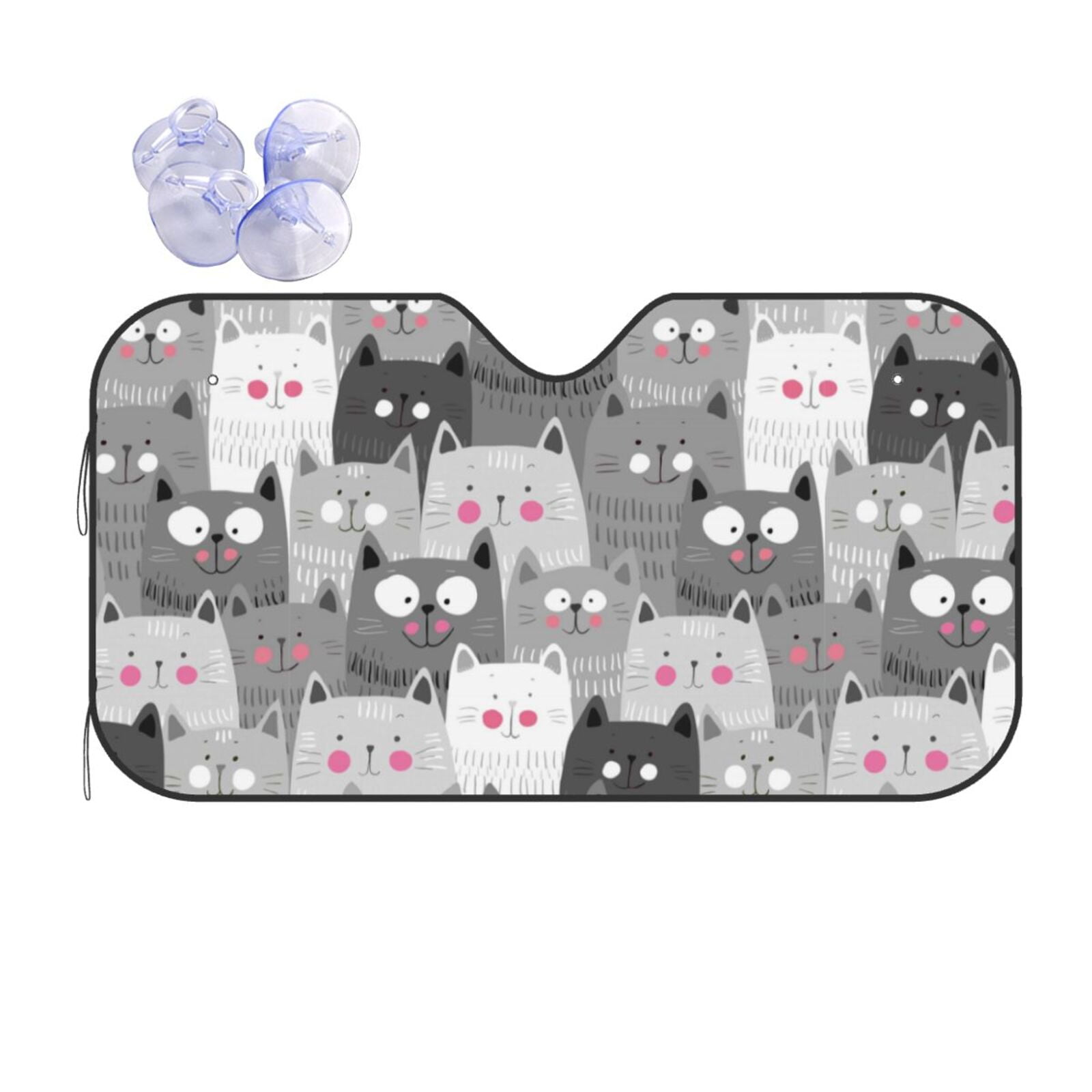 Bingfone Cats Group Car Windshield Sun Shade Protector Keep Your ...