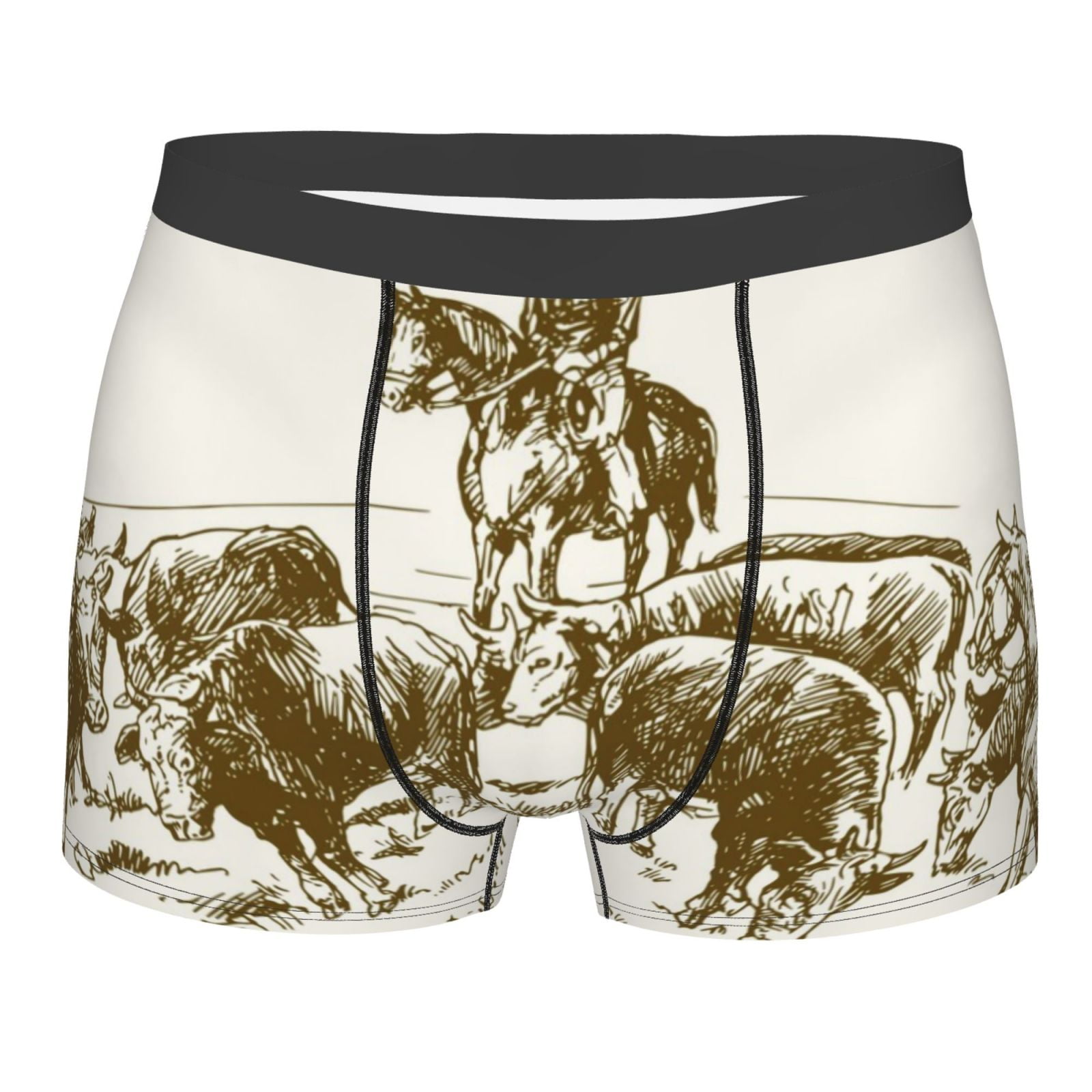 Bingfone Cattle Drive By Two Cowboys Men's Underwear - Casual Stretch ...