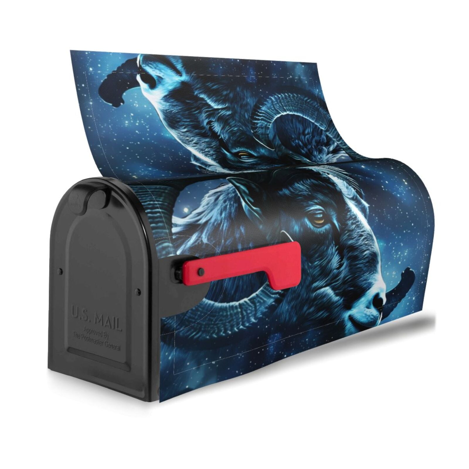 Bingfone Celestial Ram Night Sky Magnetic Mailbox Cover Standard Size ...