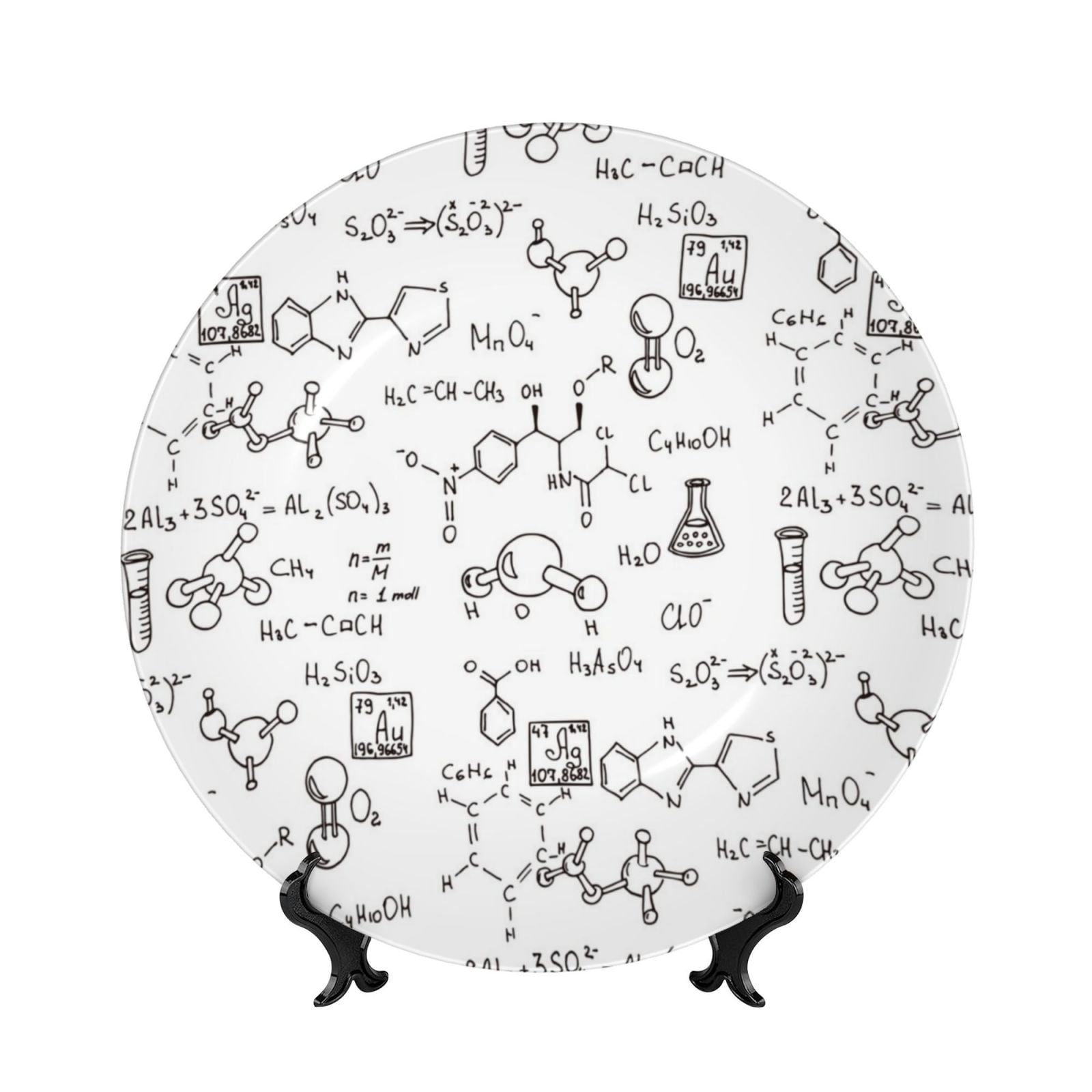 Bingfone Chemical Formulas Print Bone China Dinner Decorative Plates ...