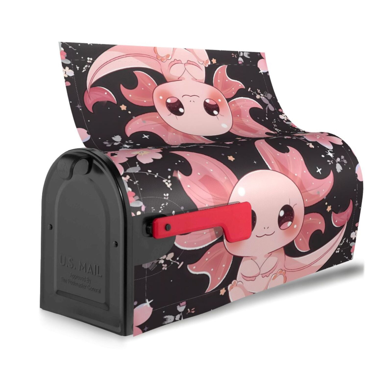 Bingfone Chibi Axolotl Sakura Fantasy Magnetic Mailbox Cover Standard ...