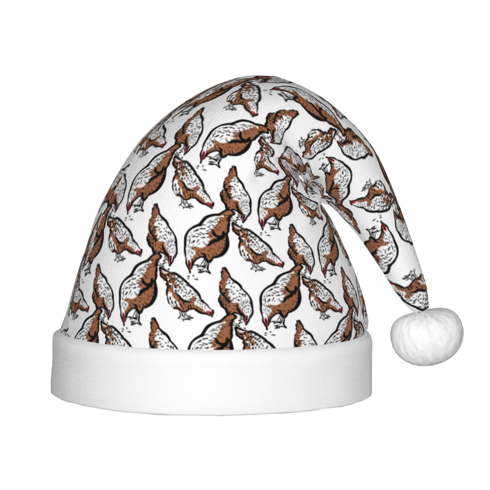 Bingfone Chickens Peck Grain for Kids Christmas Hat Santa Hat for Boys ...