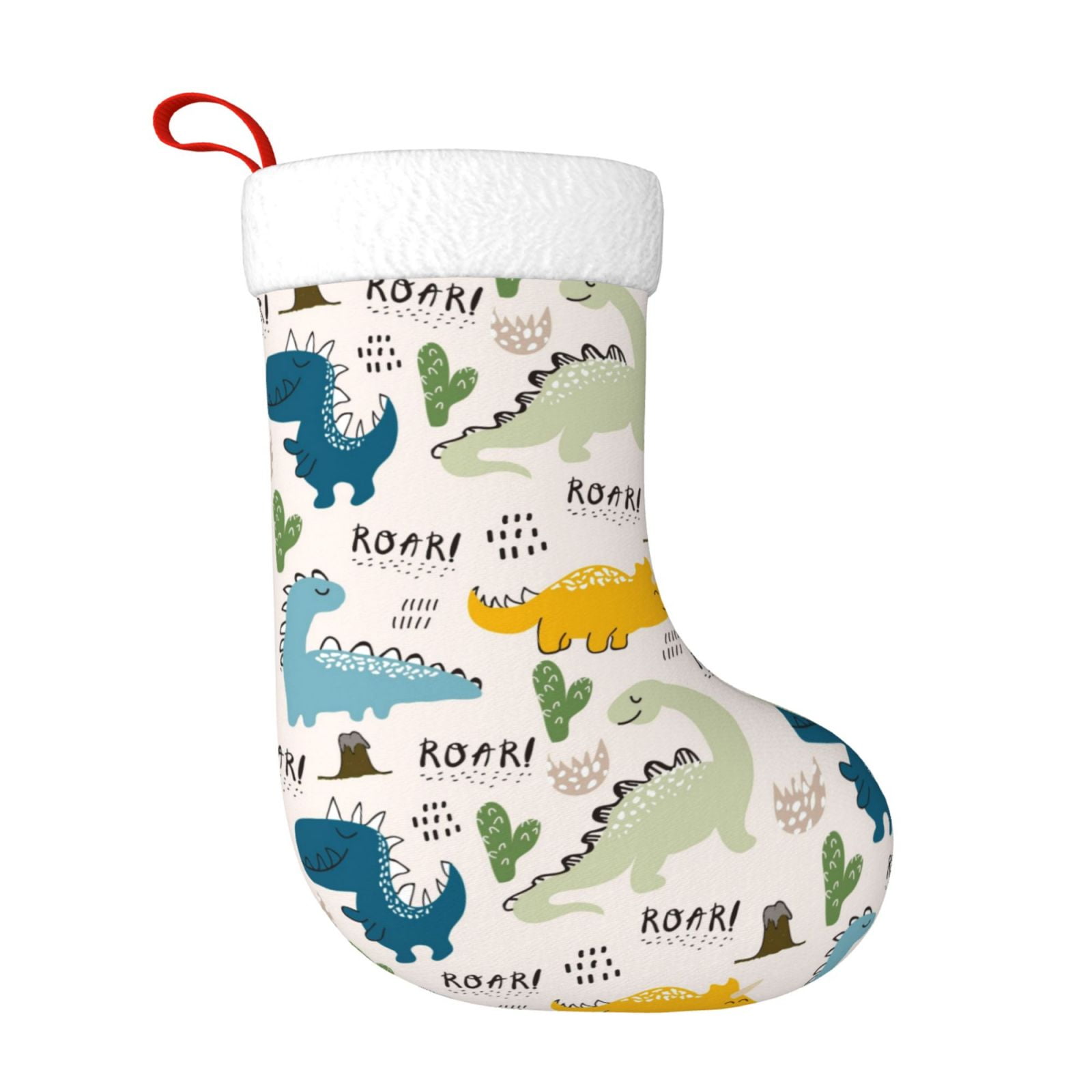 Bingfone Childish Dinosaur Print Personalized Christmas Stocking ...