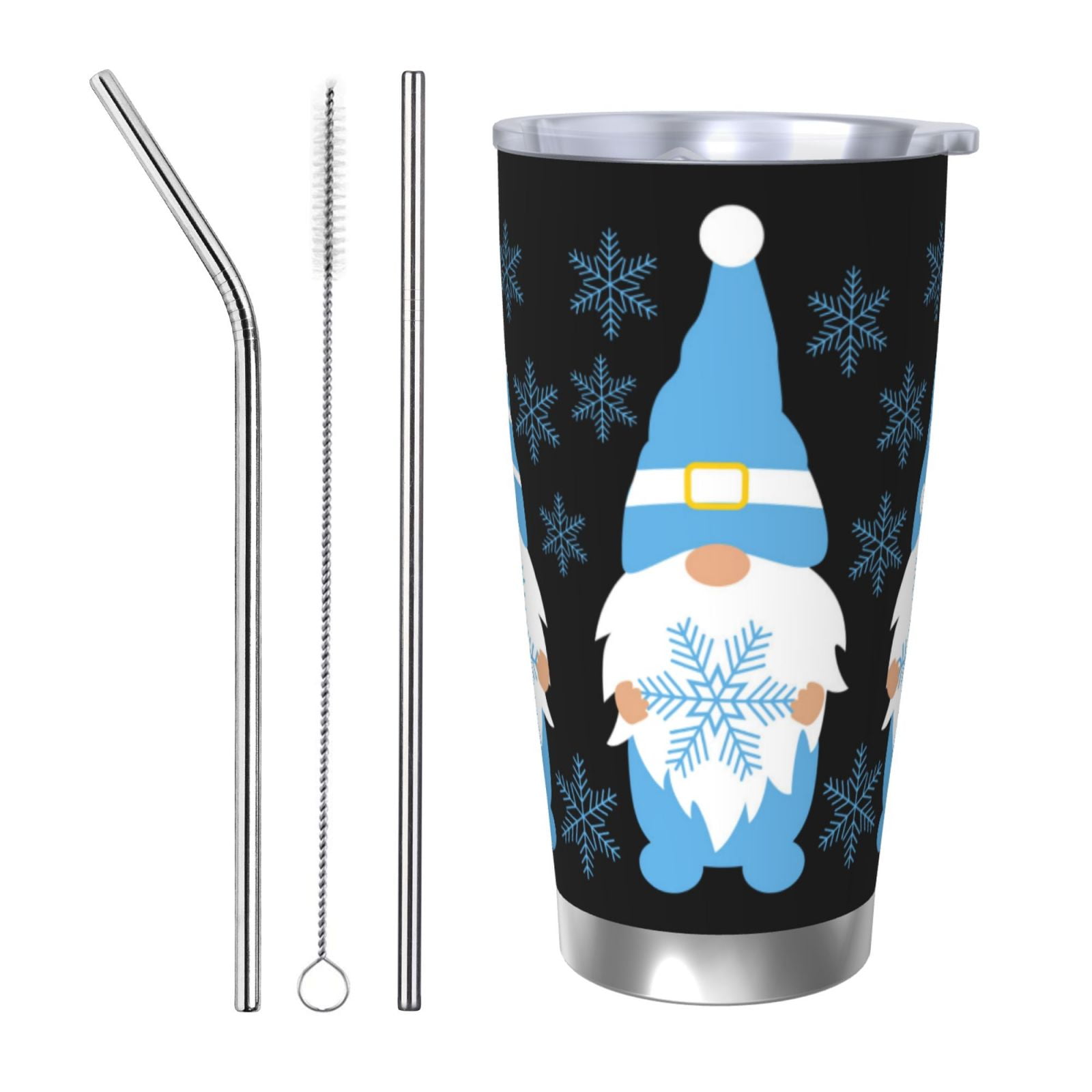Bingfone Christmas Gnome Snowflake for 20 Oz Stainless Steel Travel Mug ...
