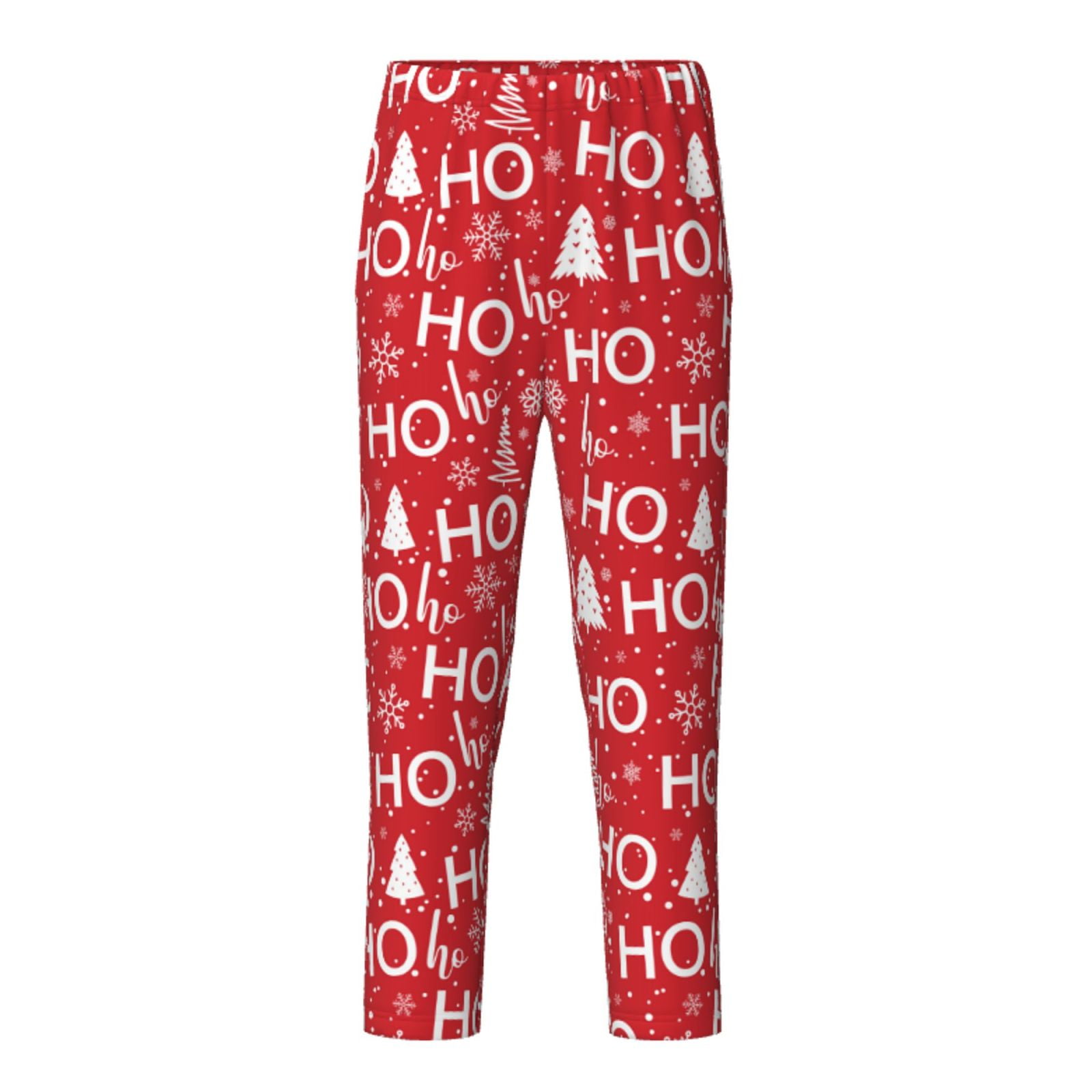 Bingfone Christmas Hohoho Print Boys Girls Pajama Pants Lounge Pants ...