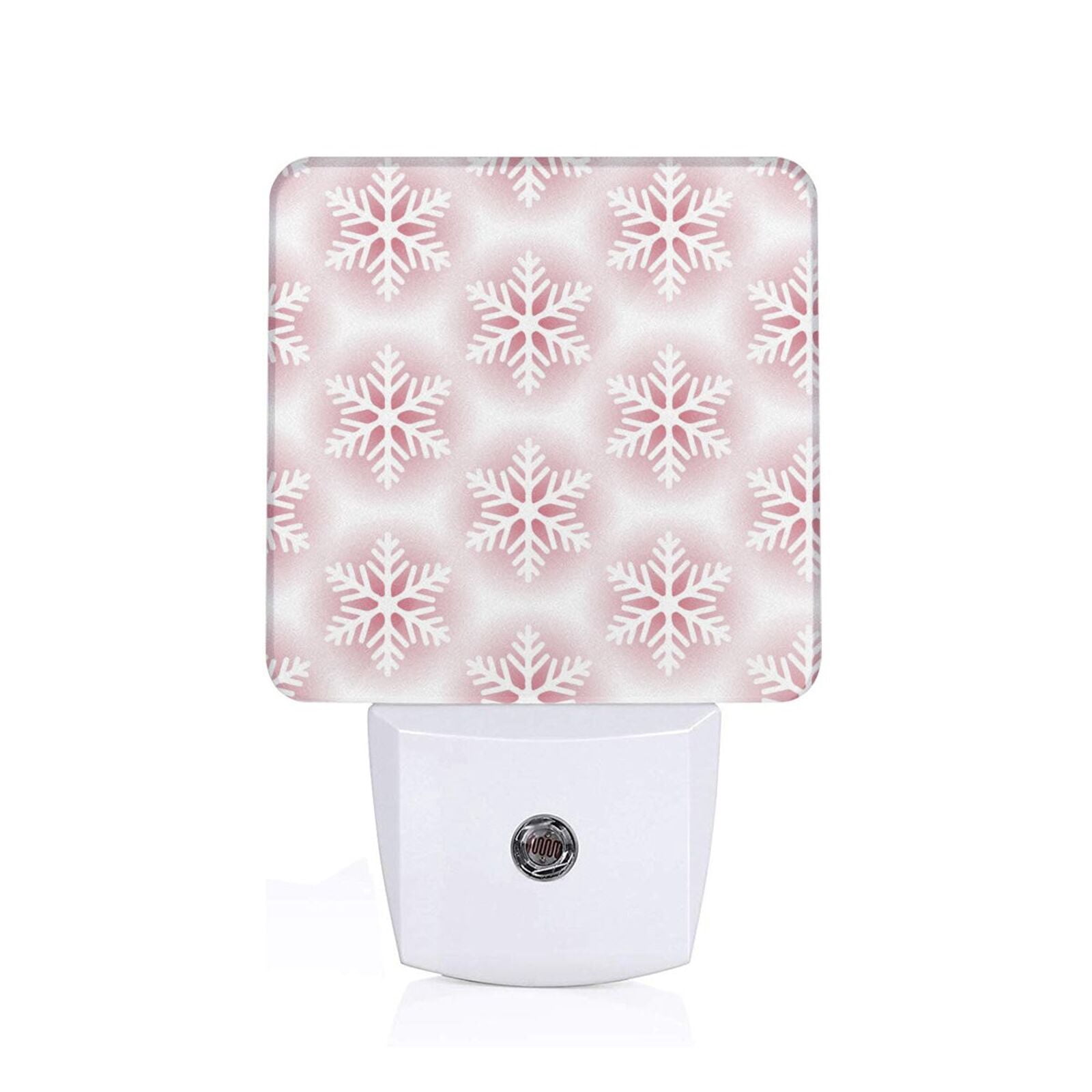 Bingfone Christmas Snowflakes Print Night Lights Plug into Wall,Dusk to ...