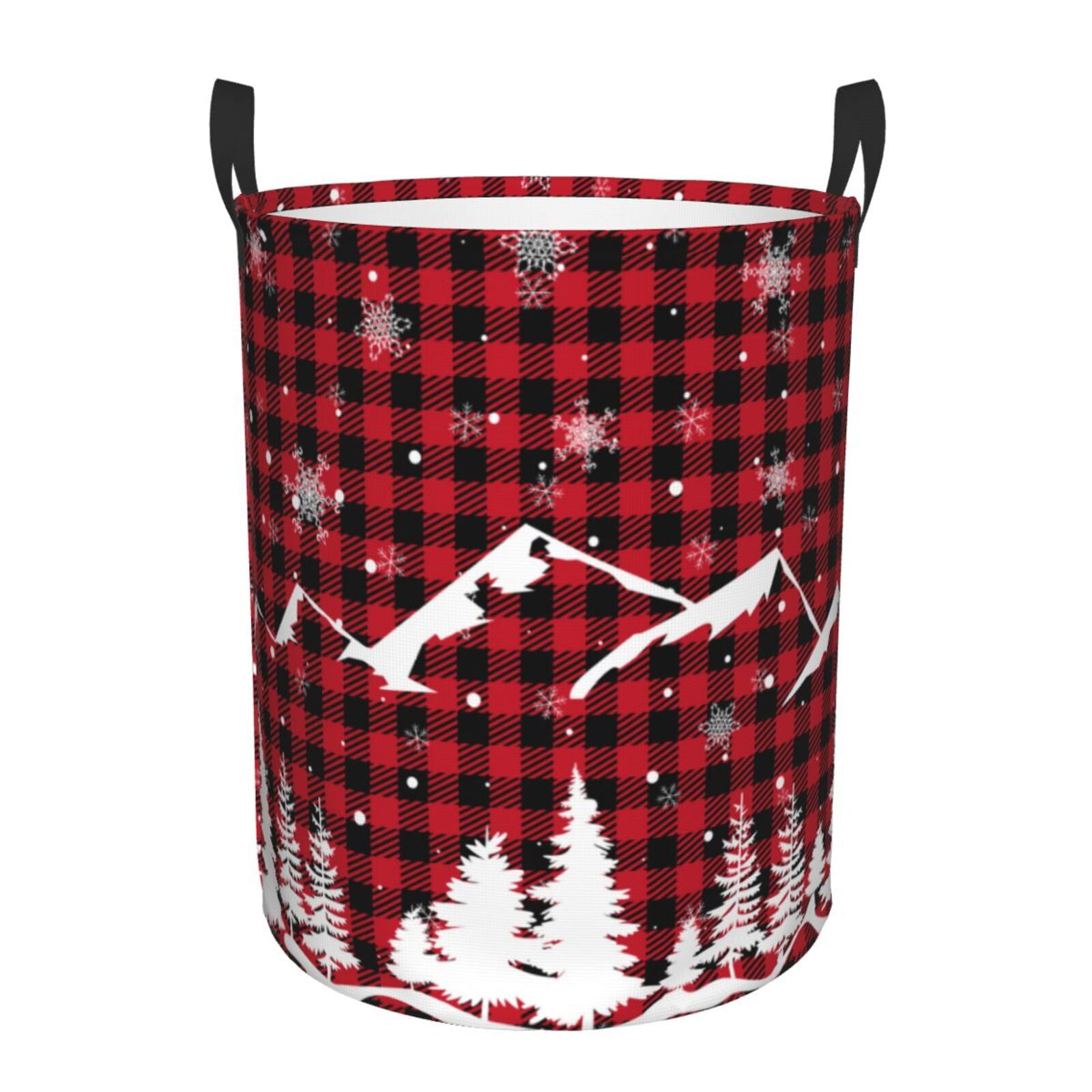 Bingfone Christmas Tree Buffalo Plaid Waterproof Foldable Laundry ...